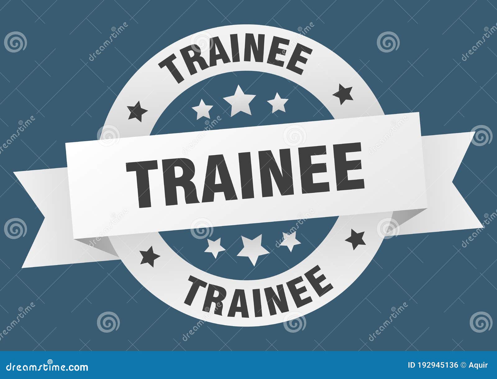 Trainee Round Ribbon Isolated Label. Trainee Sign Stock Vector ...