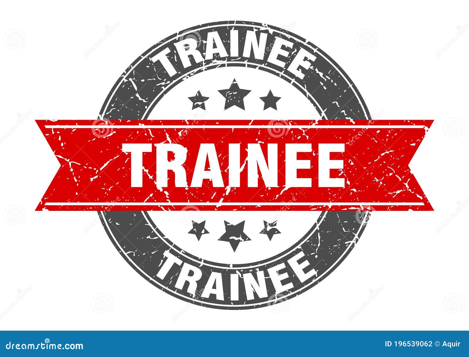 Trainee Round Stamp with Ribbon. Label Sign Stock Vector - Illustration ...