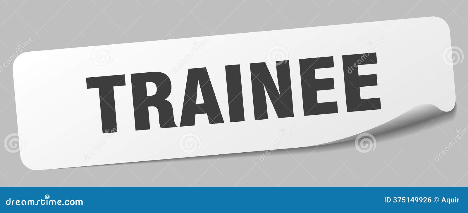 Trainee Sticker. Trainee Label Cartoon Vector | CartoonDealer.com ...
