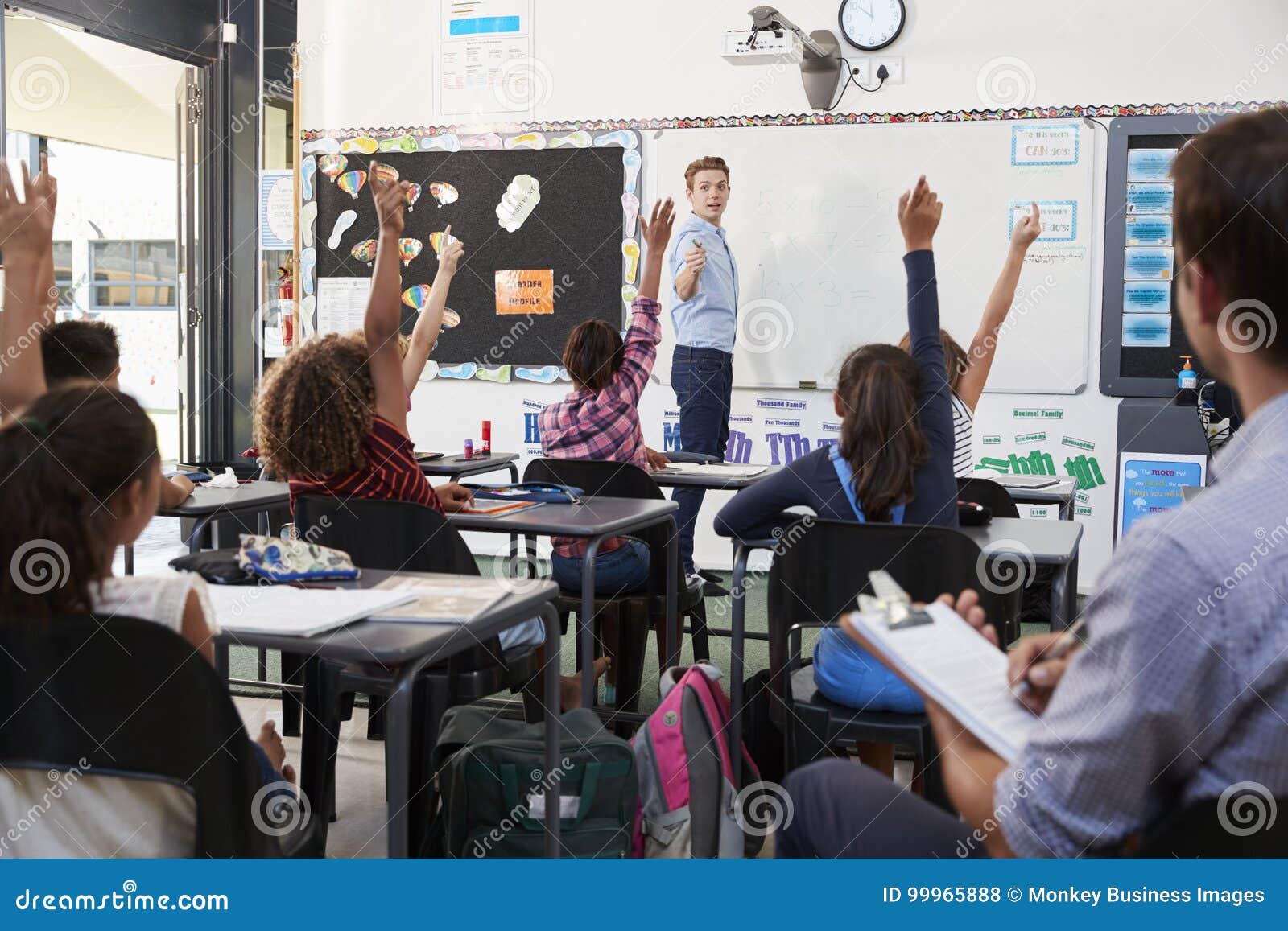 Trainee Teacher Learning How Teach Elementary Students Stock Photo ...