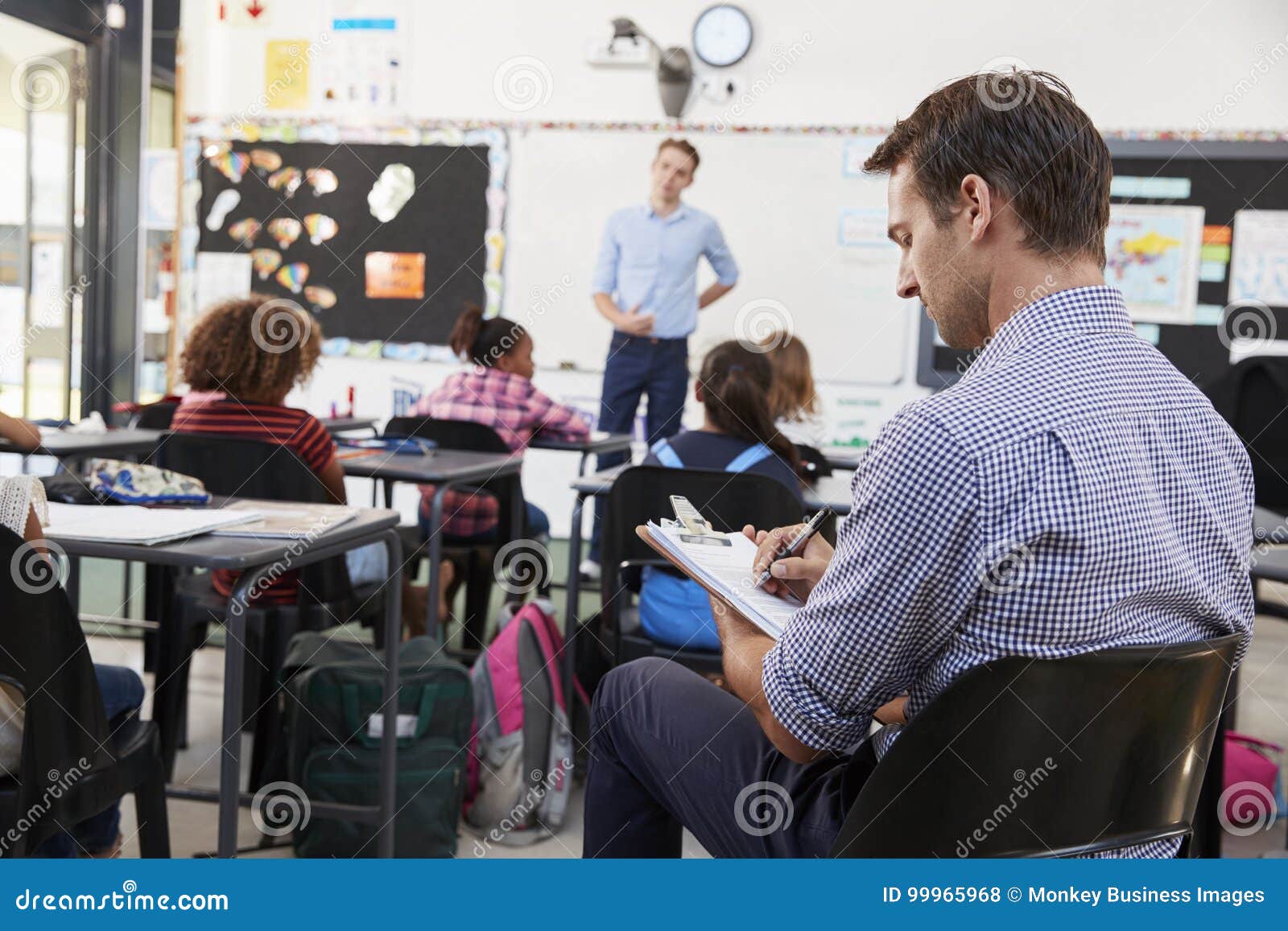 Trainee Teacher Learning How Teach Elementary Students Stock Photo ...