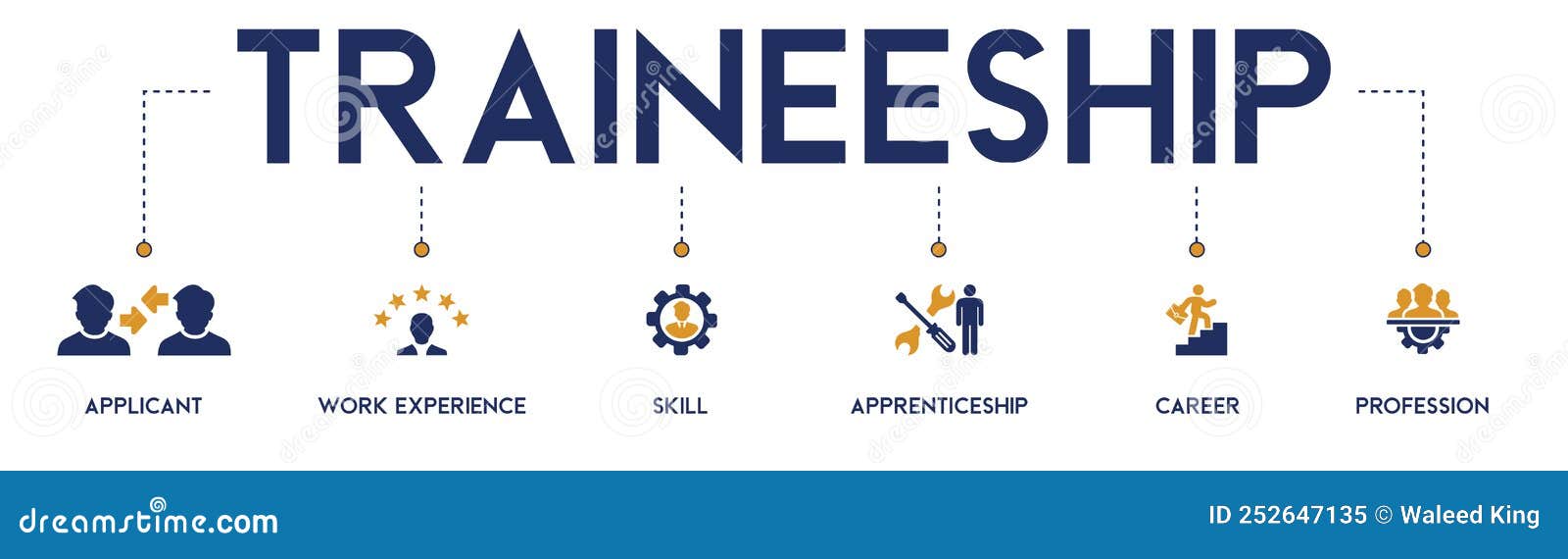 Traineeship Banner Web Icon Vector Illustration Concept for ...