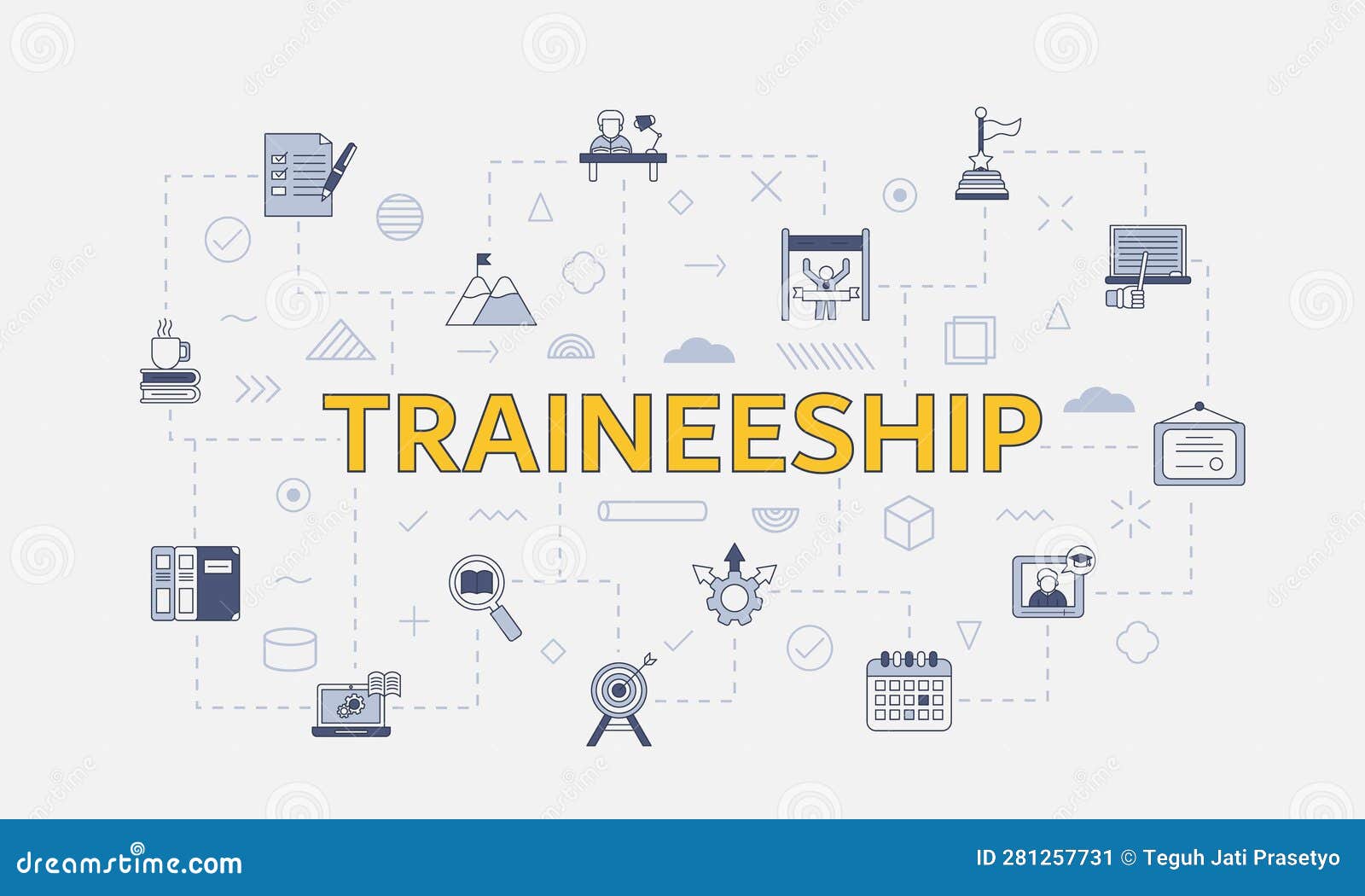Traineeship Vector Infographic In Minimal Outline Style Royalty-Free ...