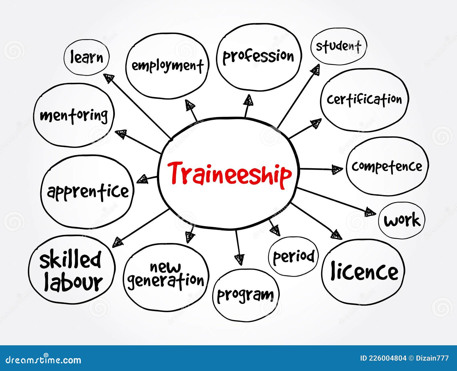 Apprenticeship Mind Map, Concept For Presentations And Reports Royalty ...
