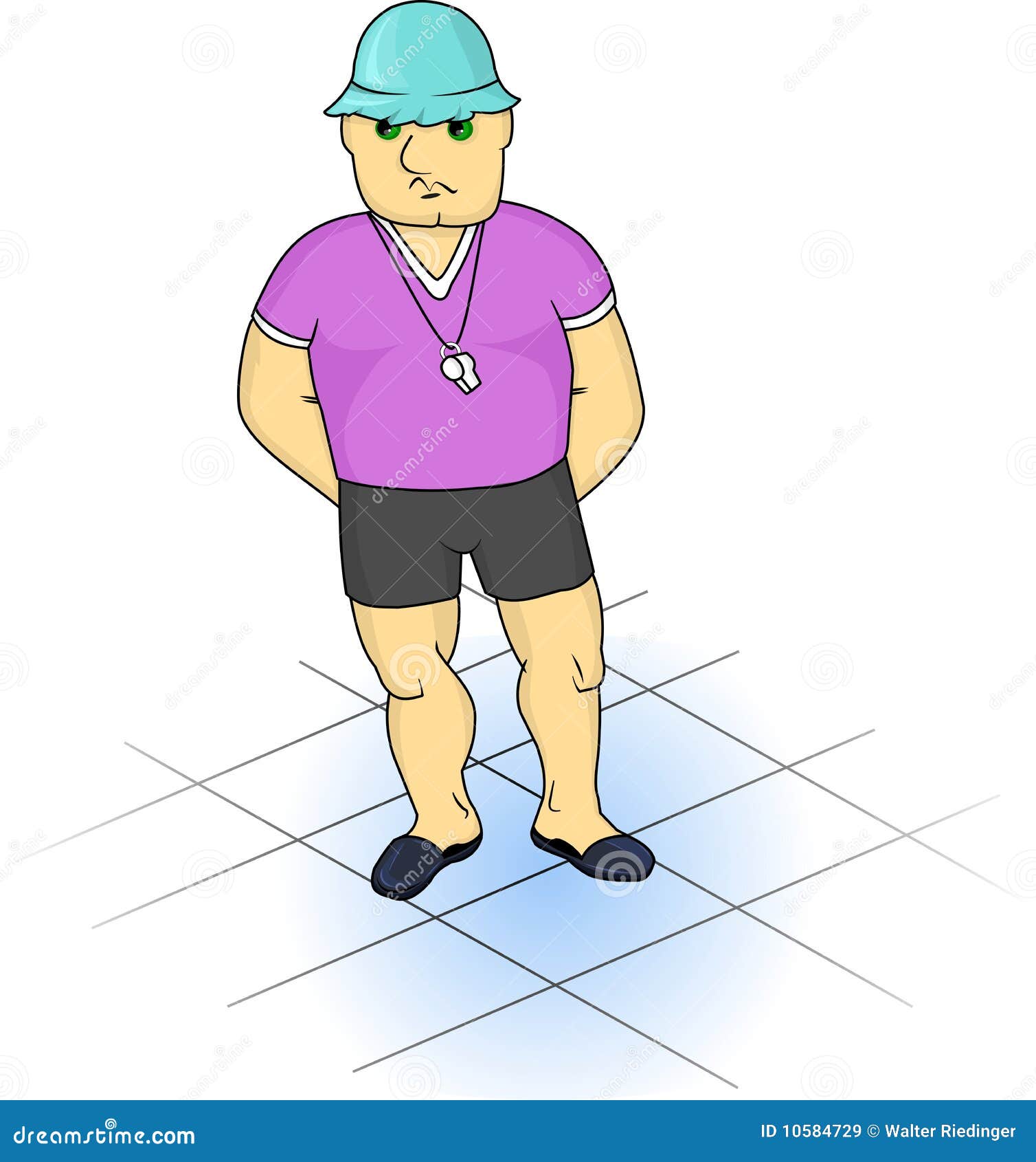 Trainer stock vector. Illustration of boredom, whistle - 10584729