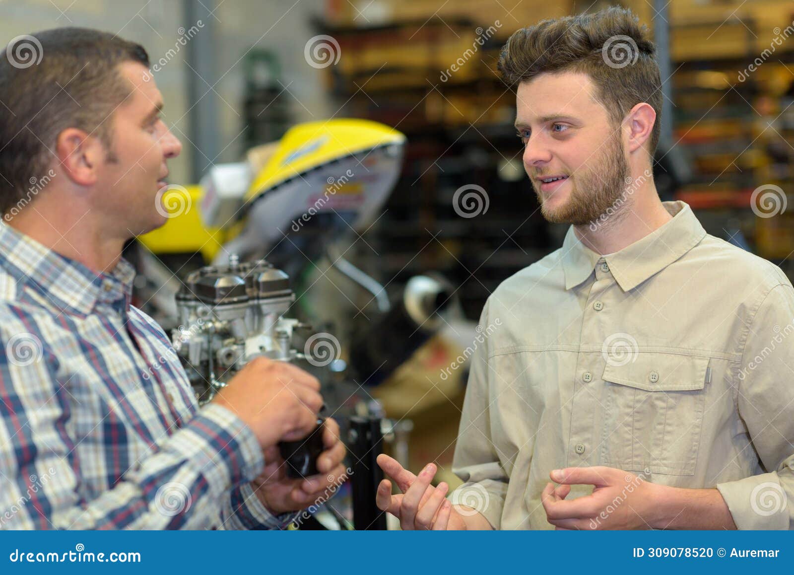 Trainer and Apprentice in Technical Vocational Training Stock Photo ...