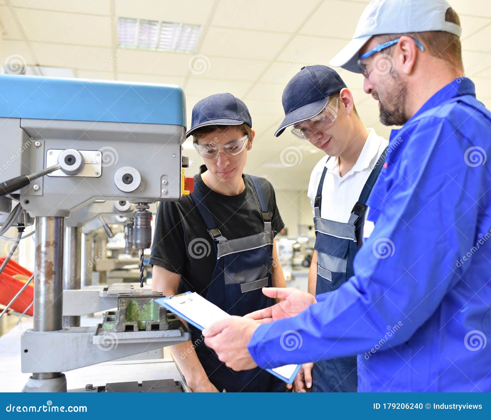 Trainer and Apprentice in Technical Vocational Training at a Drilling ...