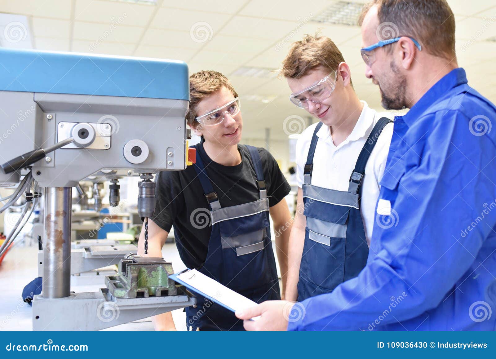 Trainer and Apprentice in Technical Vocational Training at a Drilling ...