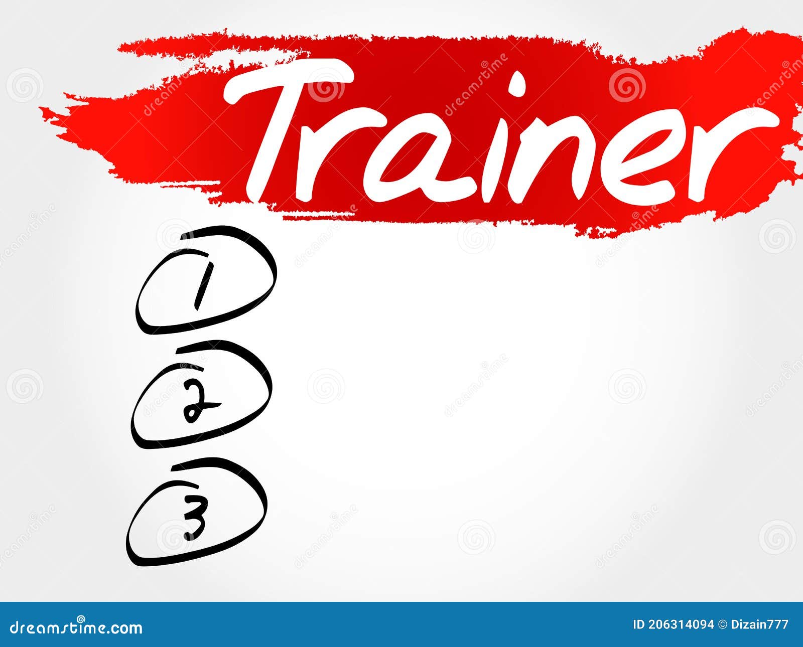 Trainer blank list stock illustration. Illustration of endurance ...