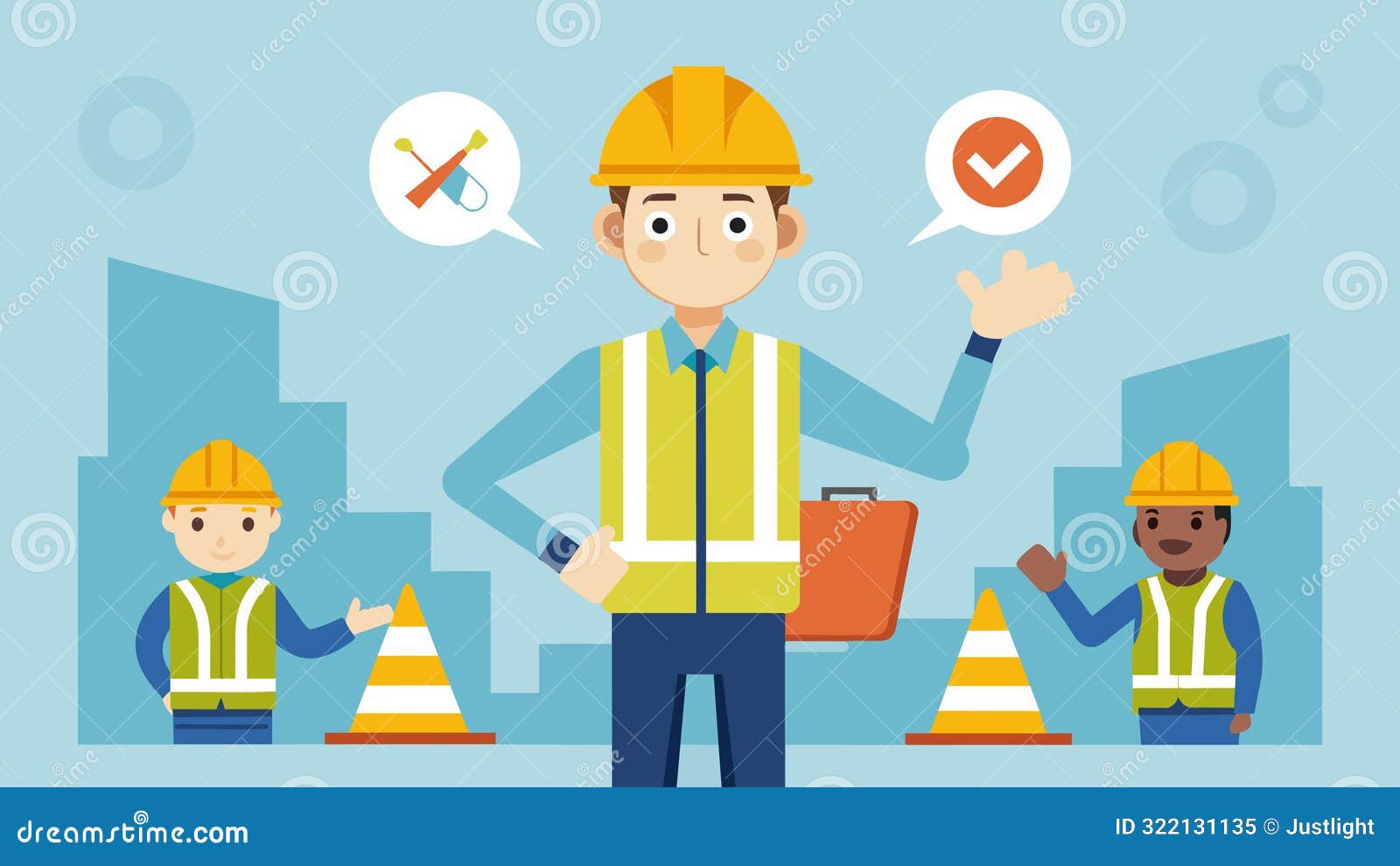 The Trainer Demonstrating Proper Safety Procedures Emphasizing the ...