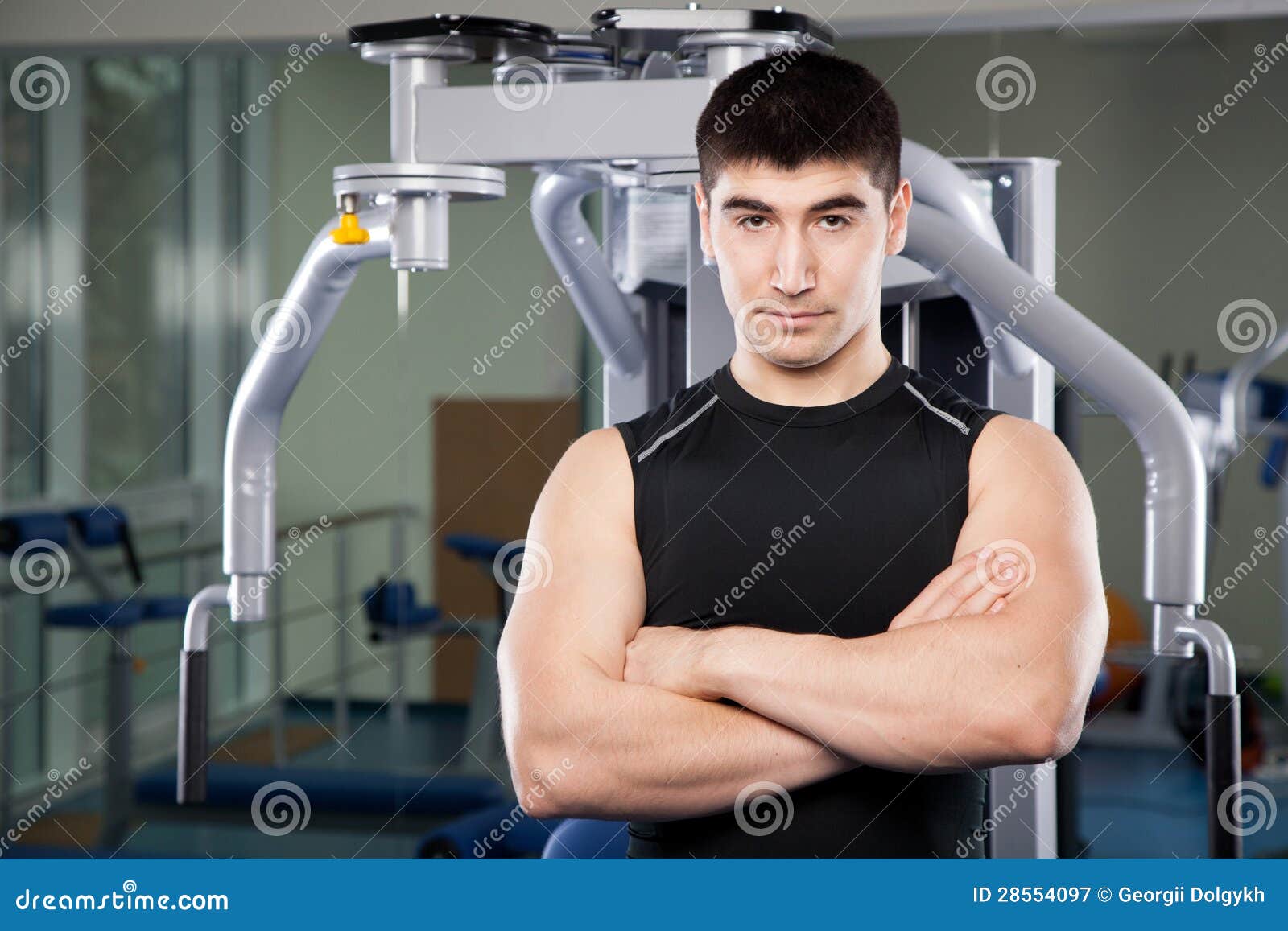 Trainer in a Fitness Center Stock Image - Image of back, attractive ...