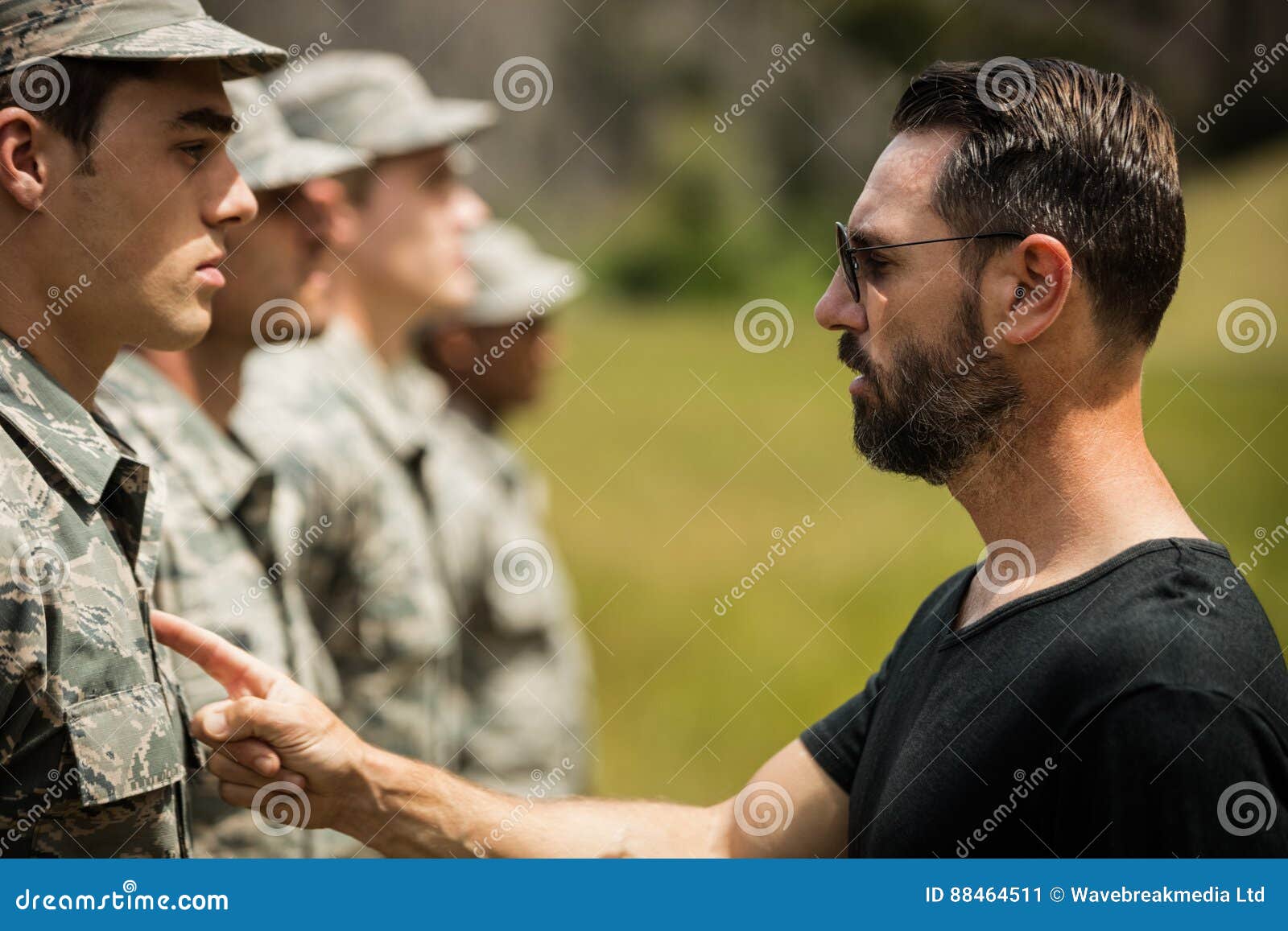 Trainer Giving Training To Military Soldier Stock Image - Image of ...