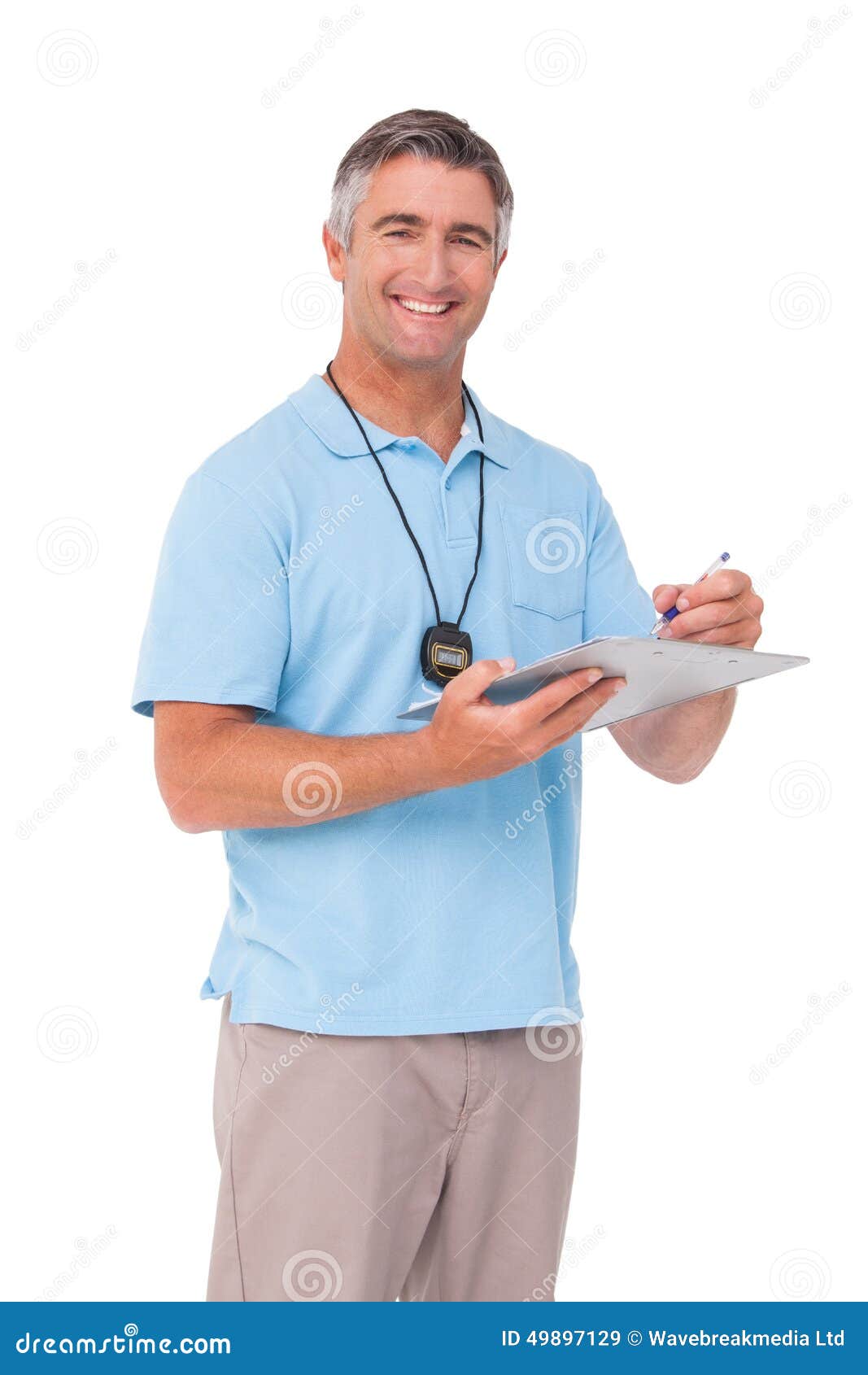 Trainer Smiling at the Camera Stock Image - Image of cheerful, healthy ...
