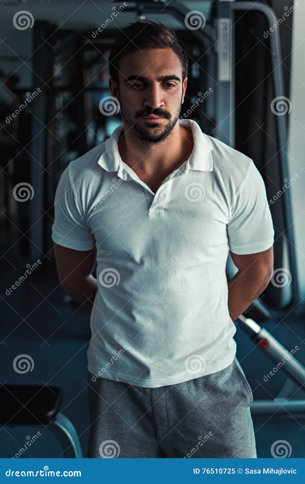 Trainer Thinking in the Gym Stock Image - Image of personal, instructor ...