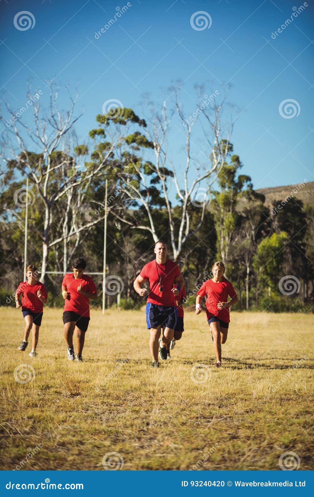Trainer Training Kids in the Boot Camp Stock Photo - Image of fitness ...
