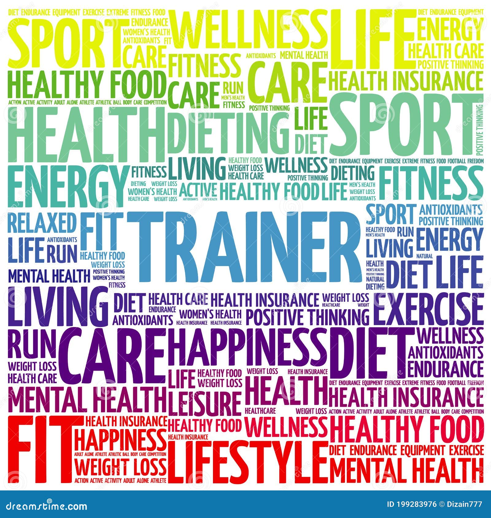 Trainer Word Cloud Background Stock Illustration - Illustration of ...