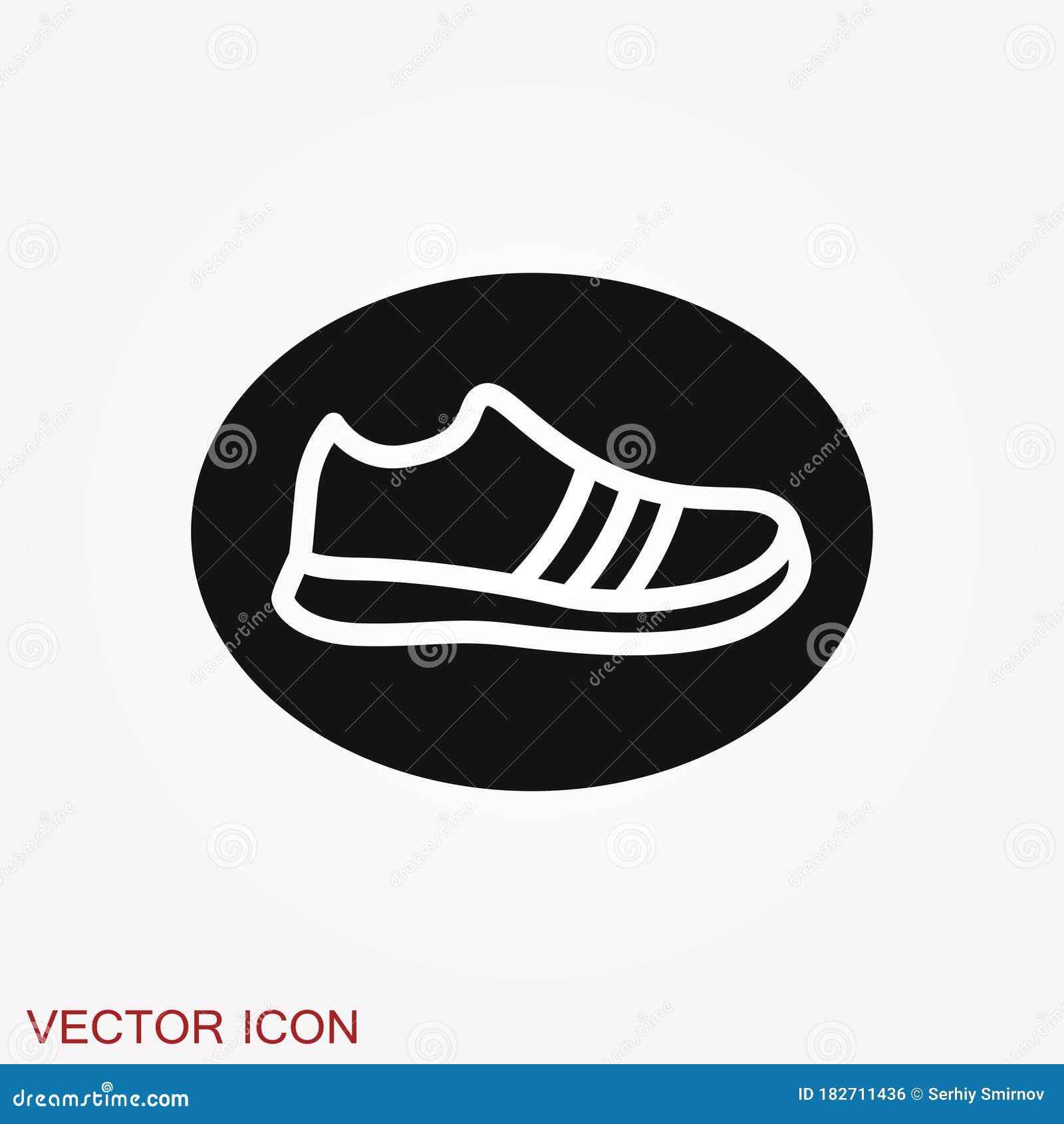 Trainers Vector Icon. Running Shoe Symbol Isolated on Background Stock ...