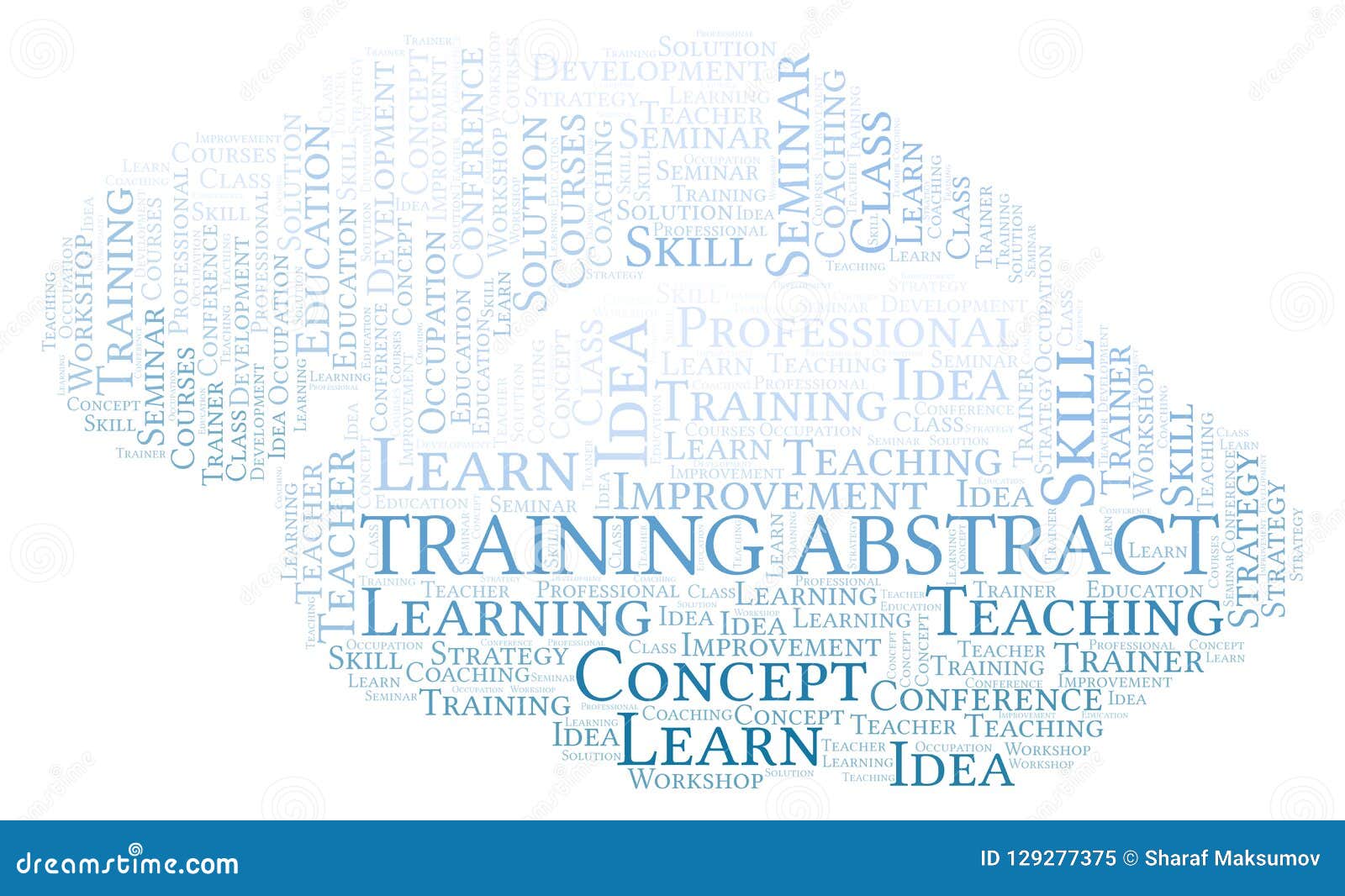 Training Abstract Word Cloud. Stock Illustration - Illustration of ...
