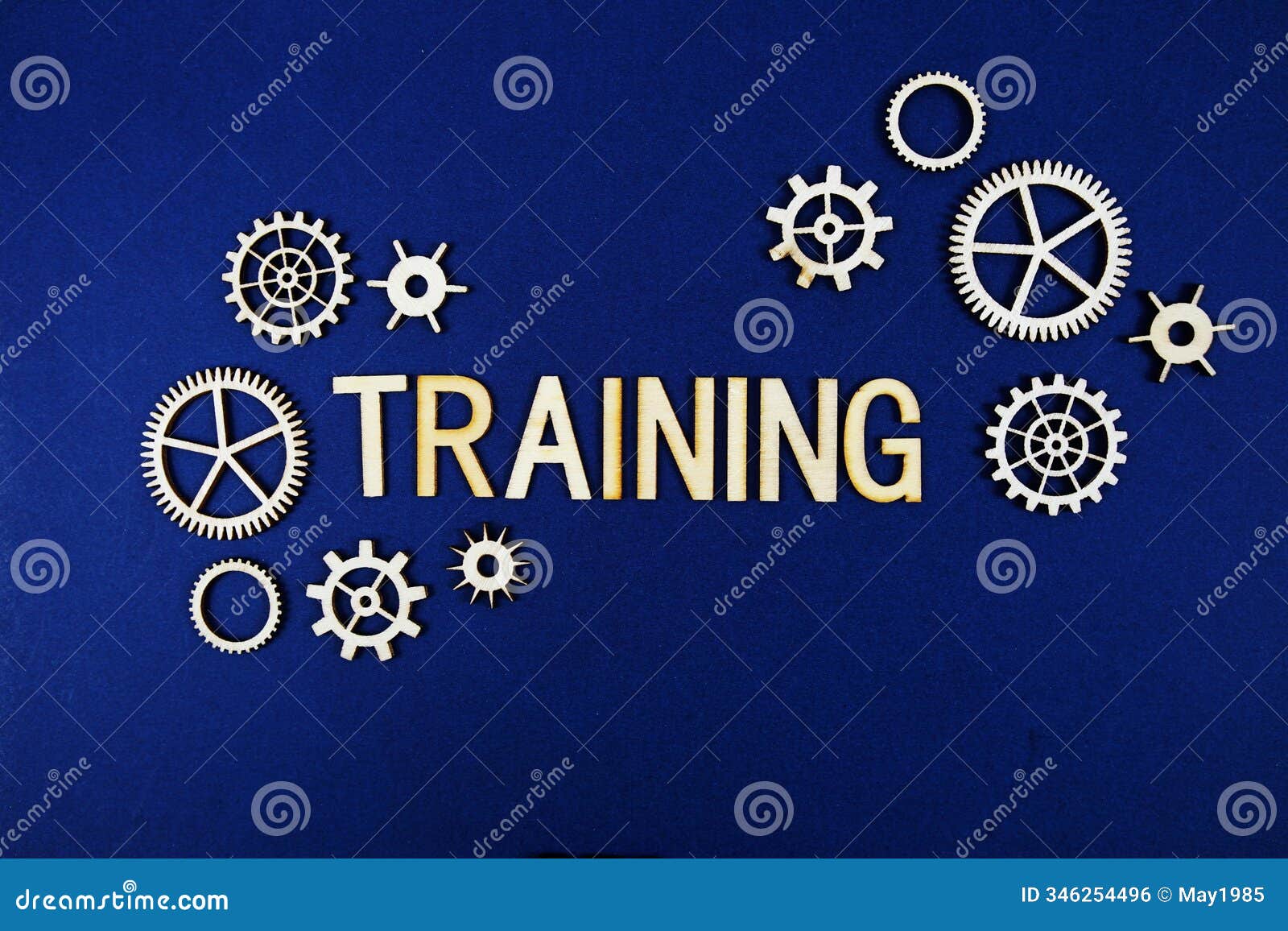 Training Alphabet Letters with Gears Element on Navy Blue Background ...