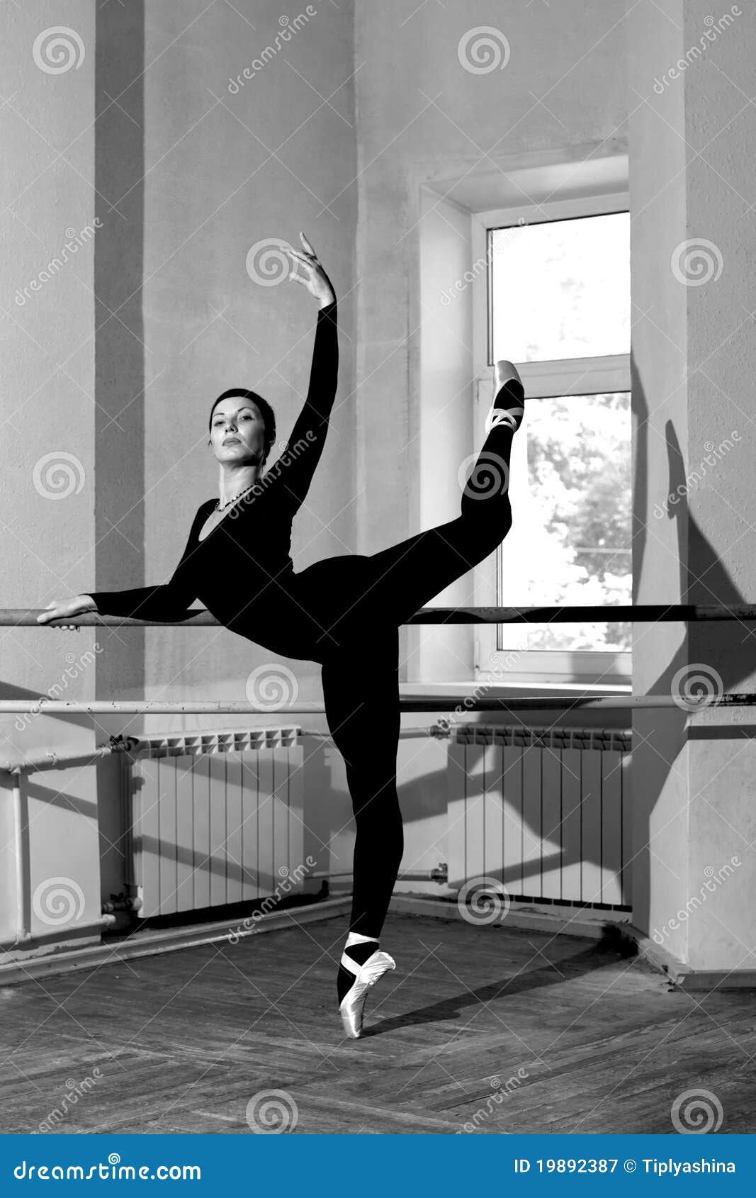 Training ballerina stock image. Image of dance, ribbon - 19892387
