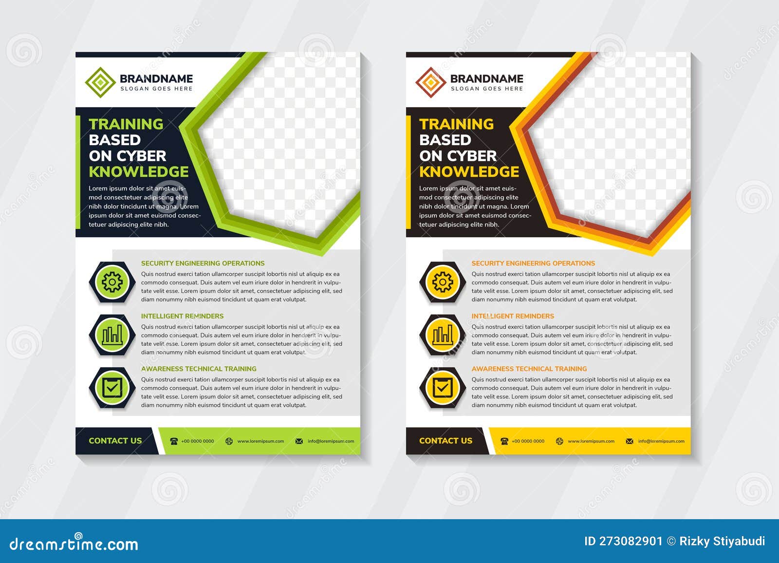 Training Based on Cyber Knowledge Flyer Design Template Stock Vector ...