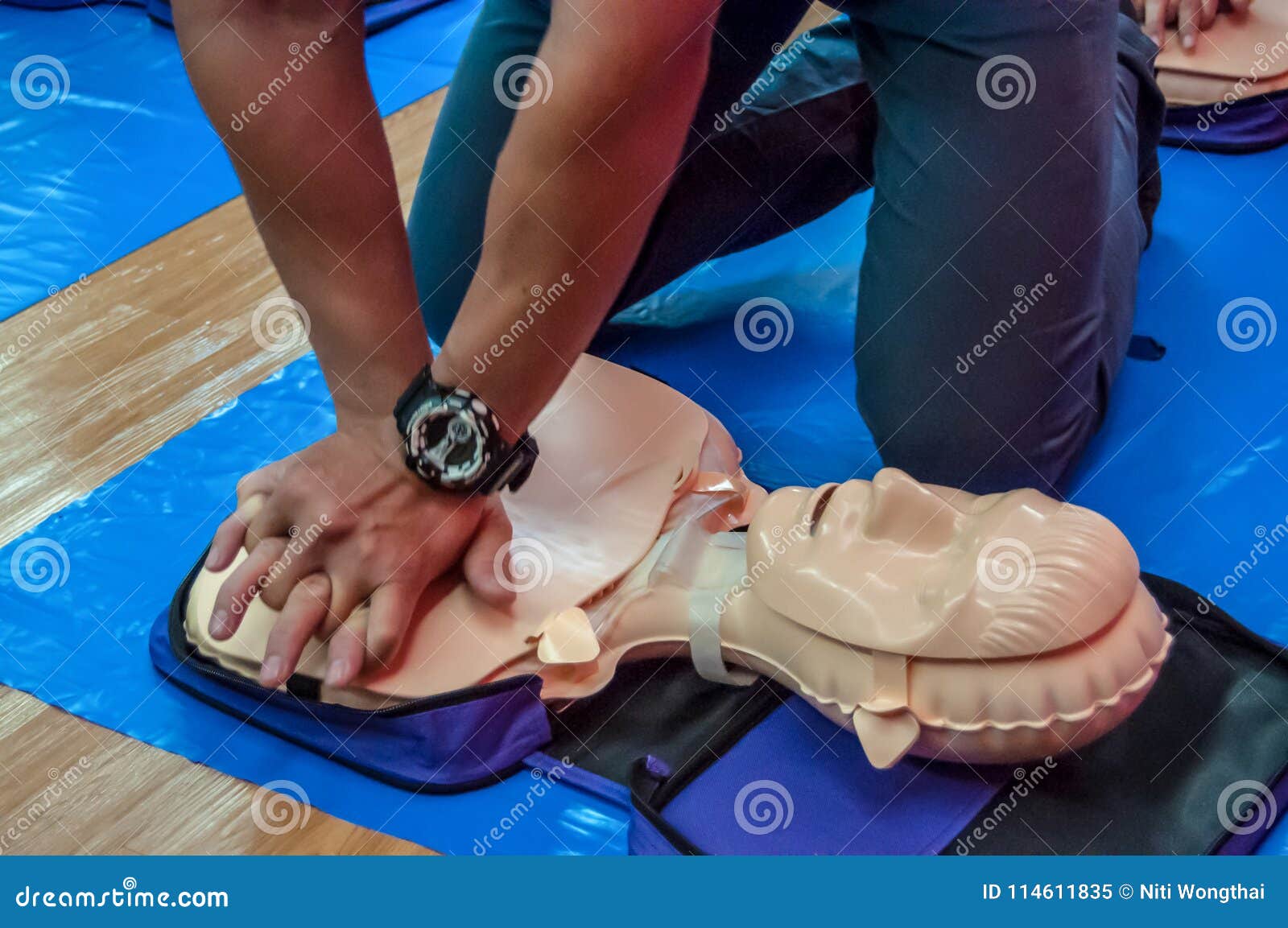 The Training of Basic Life Support Resuscitation and CPR Knowled Stock ...