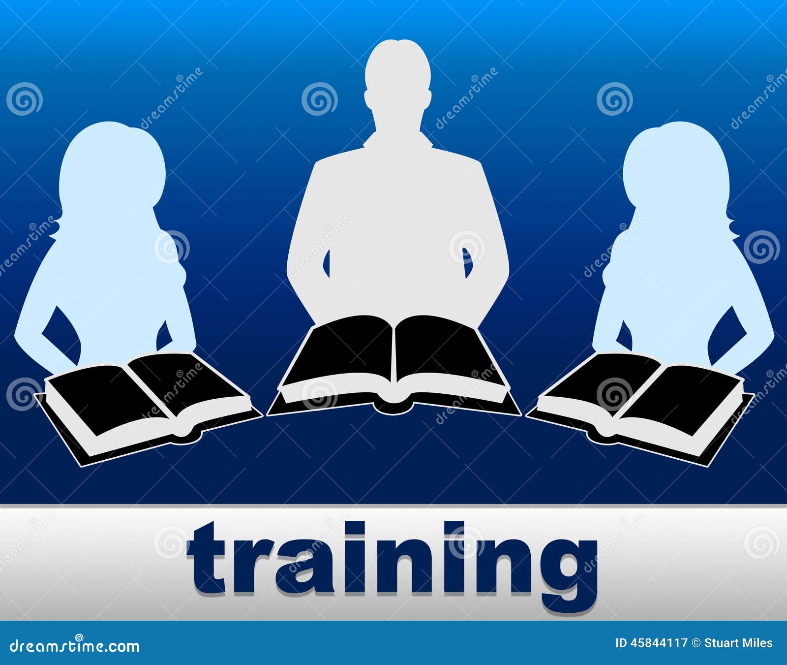 Training Books Shows Learning Instructing and Instruction Stock ...