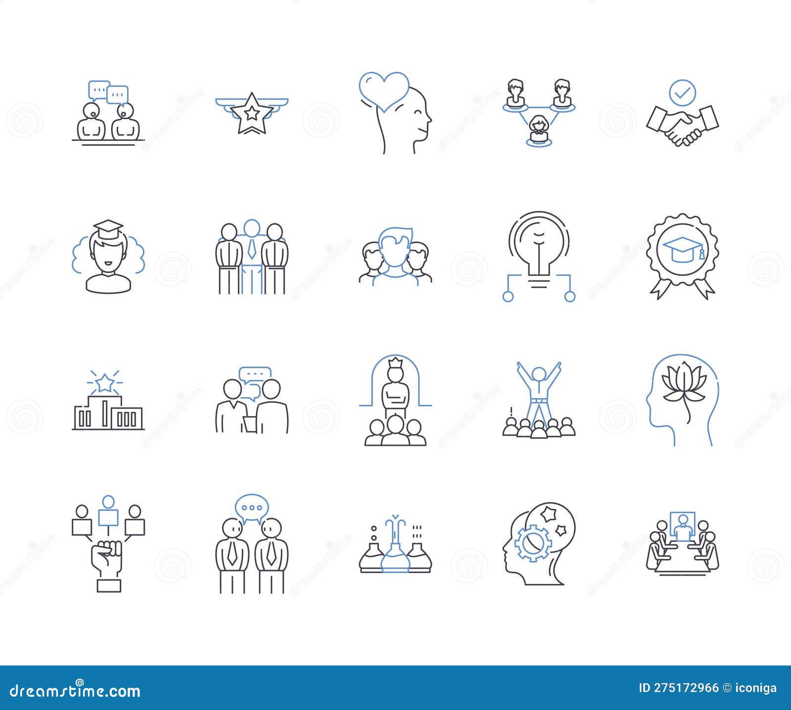 Training and Business Outline Icons Collection. Training, Business ...