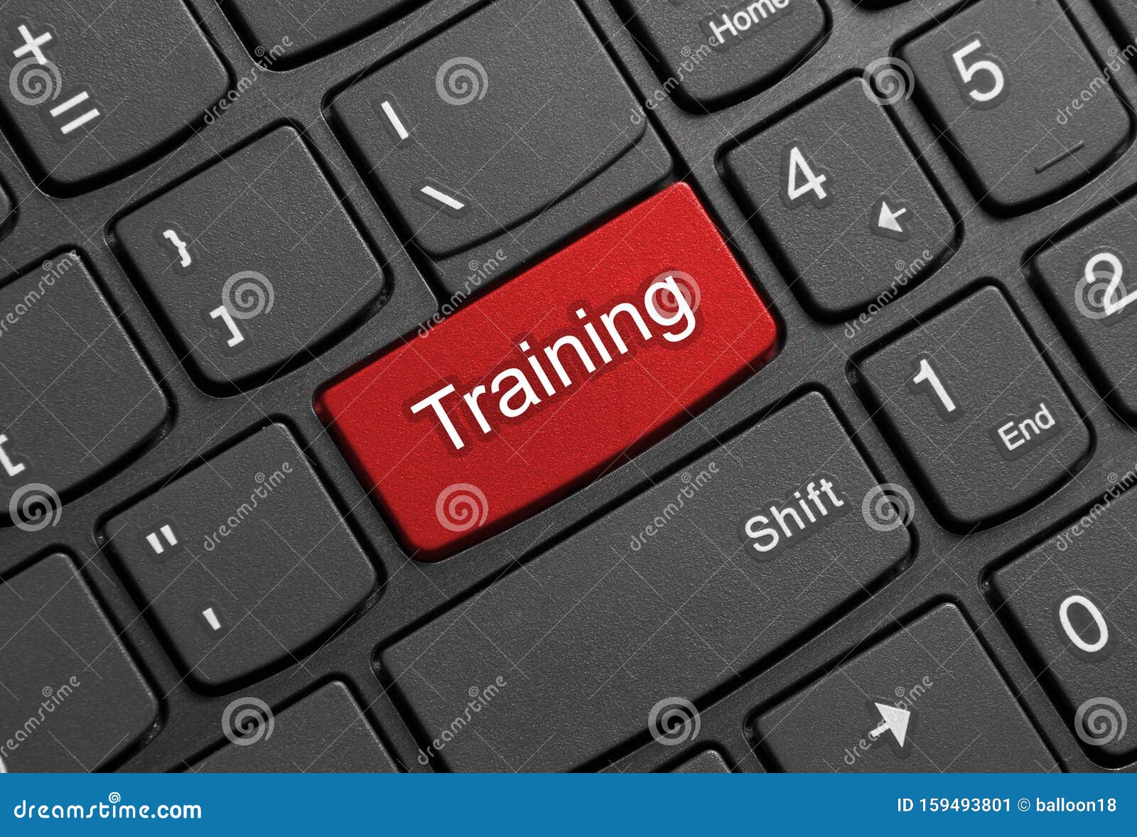 Training Button on Keyboard Stock Image - Image of distance, business ...