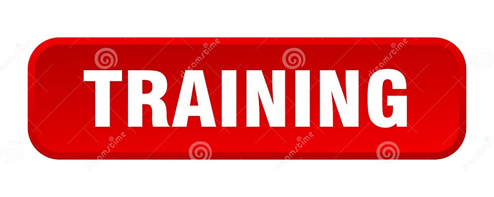 Training Button. Training Square 3d Push Button Stock Vector ...