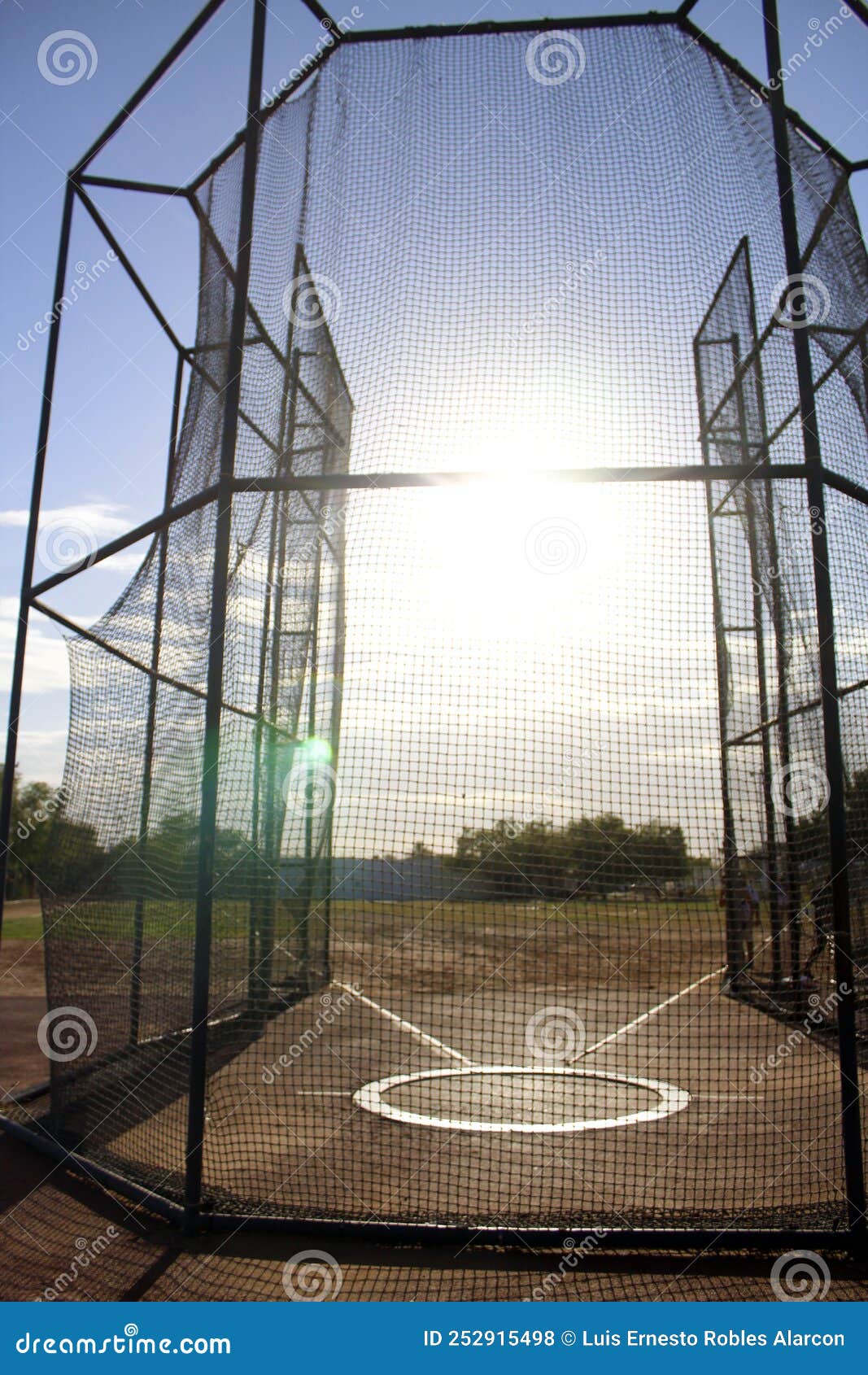 Training Cage for Athletics Competitions Stock Photo - Image of ...