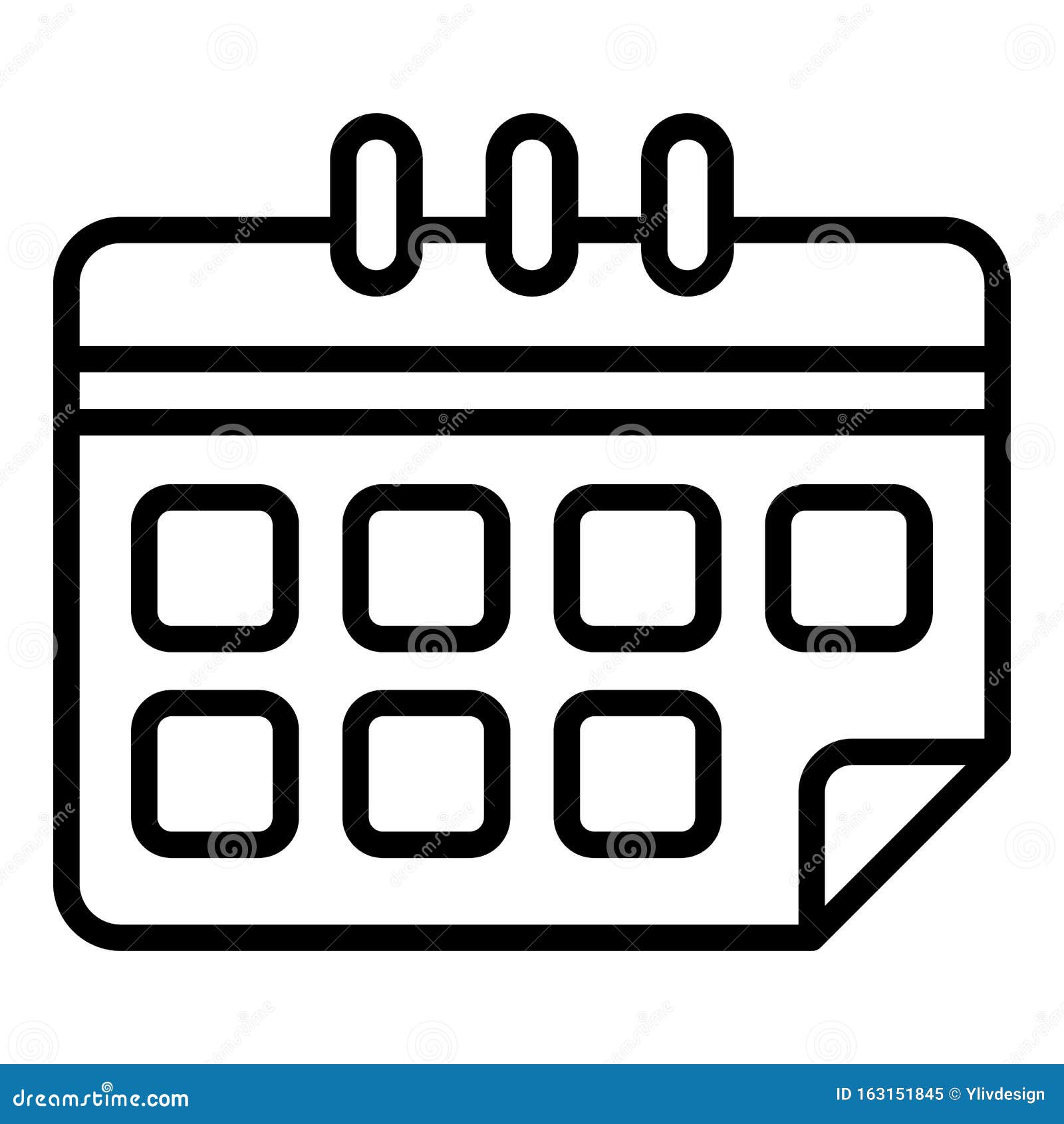 Training Calendar Icon, Outline Style Stock Vector - Illustration of ...