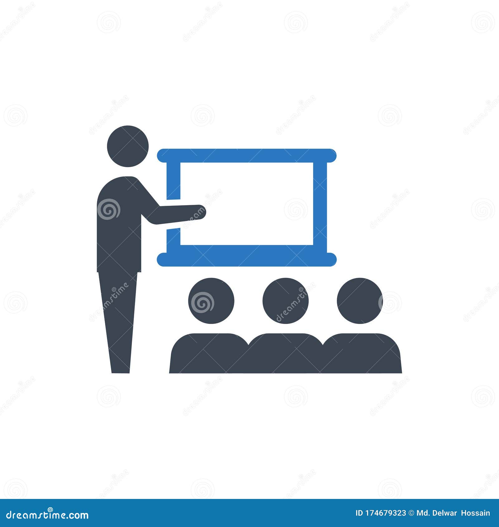 Training center icon stock vector. Illustration of audience - 174679323