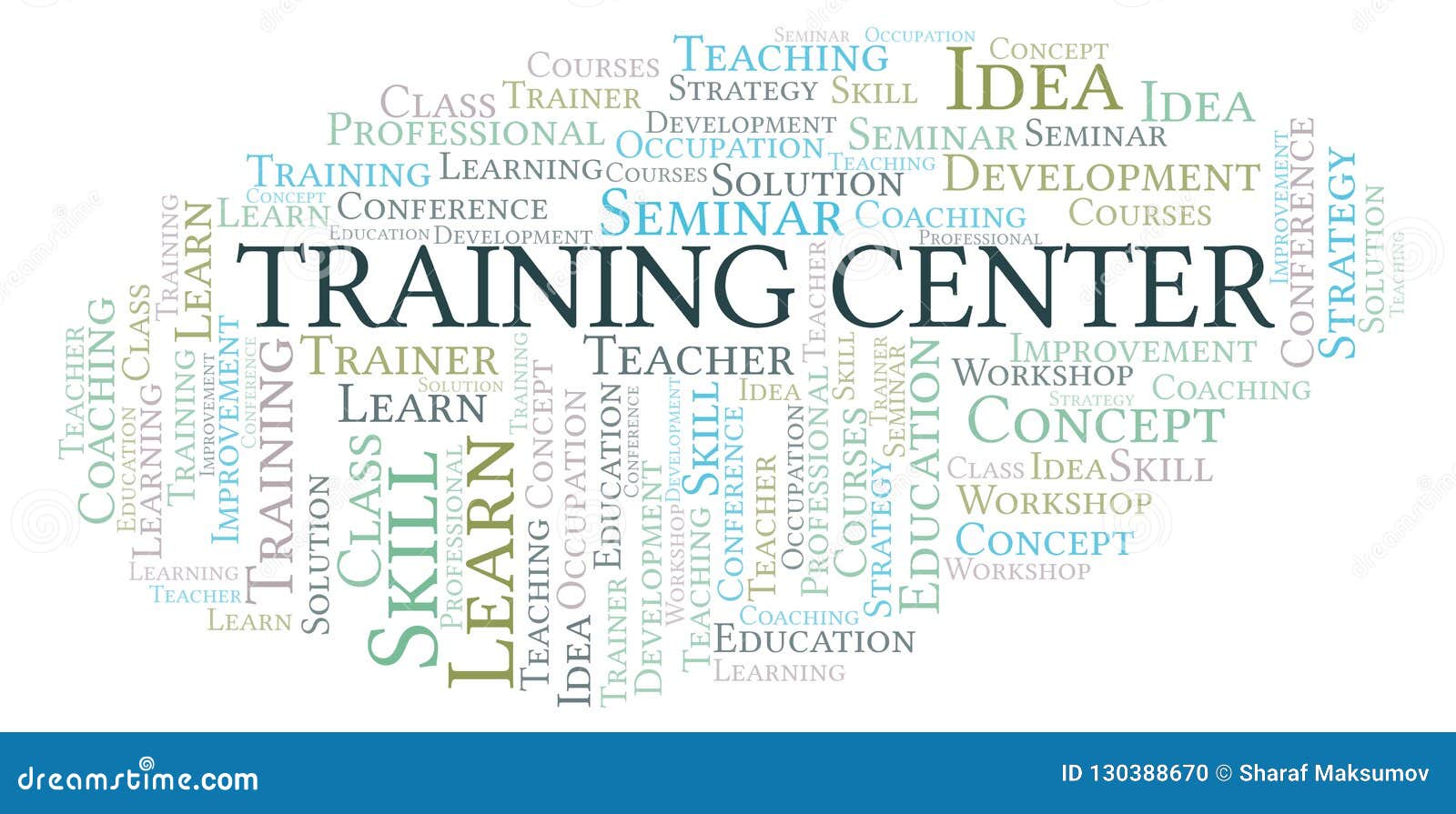 Training Center Word Cloud. Stock Illustration - Illustration of fonts ...