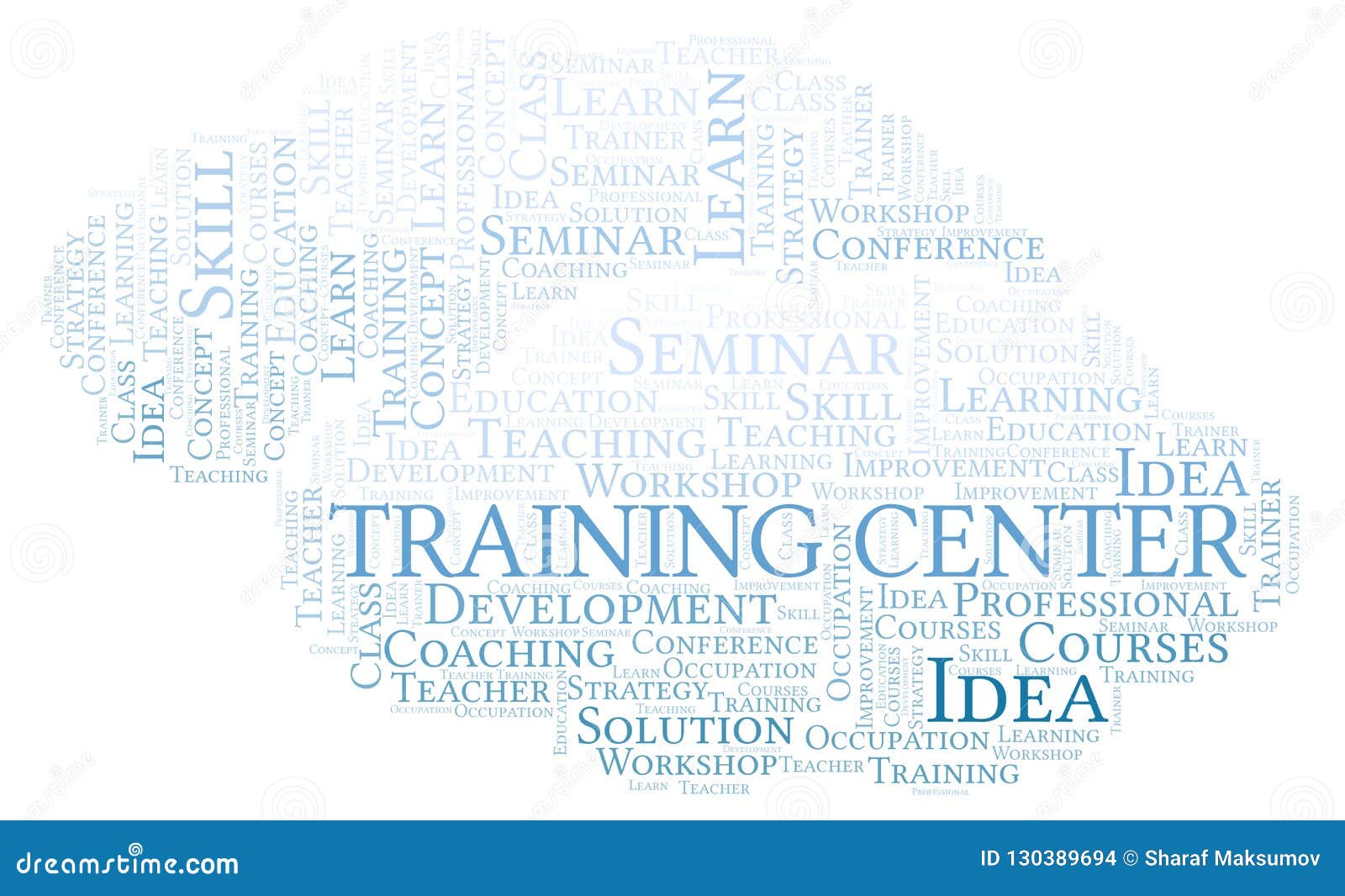 Training Center Word Cloud. Stock Illustration - Illustration of white ...