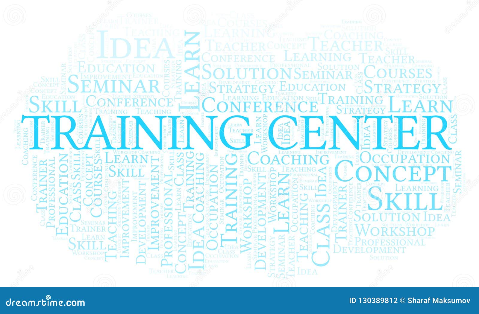 Training Center Word Cloud. Stock Illustration - Illustration of poster ...