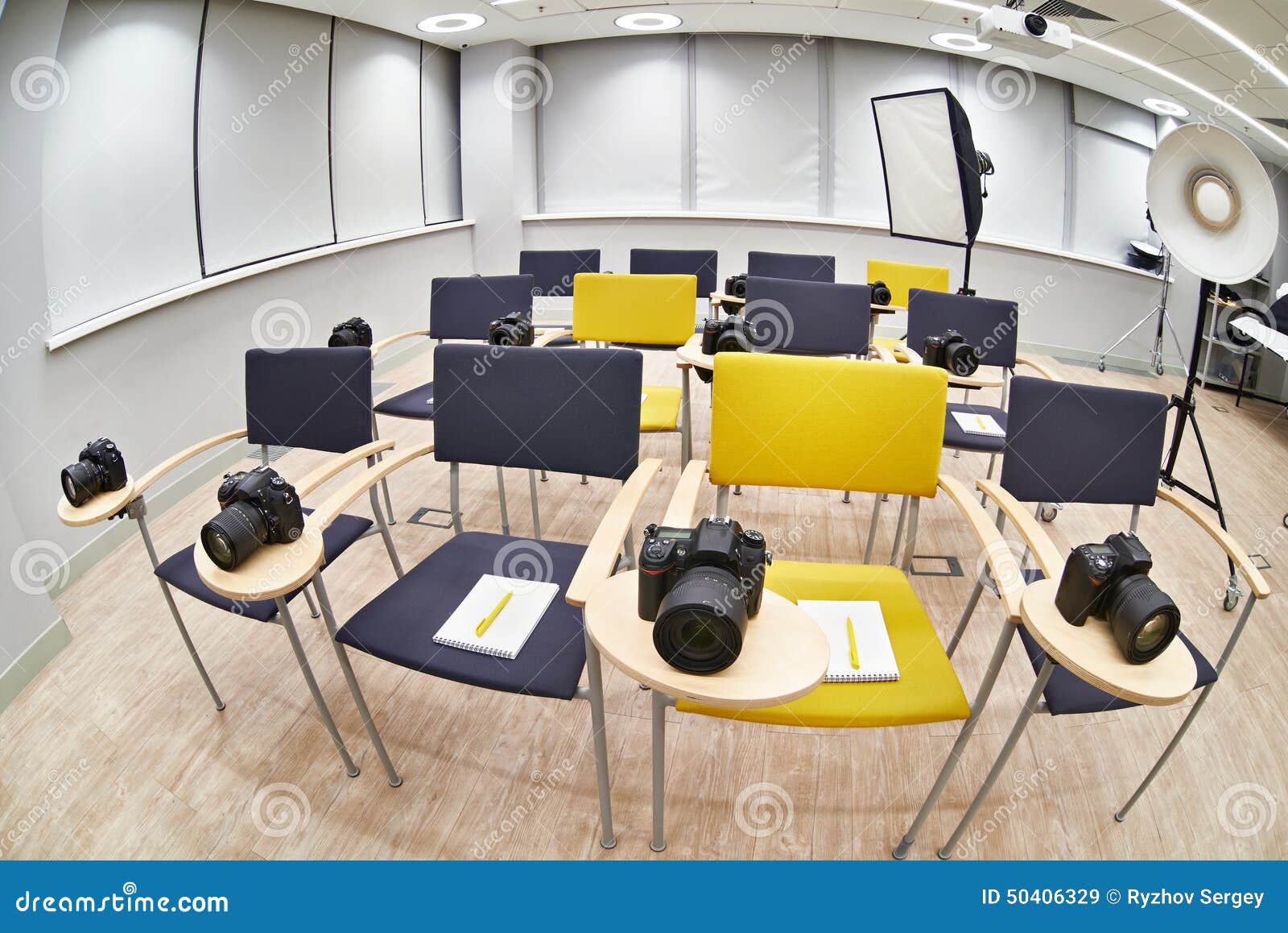 Training Class in Modern Photography School Stock Image - Image of ...