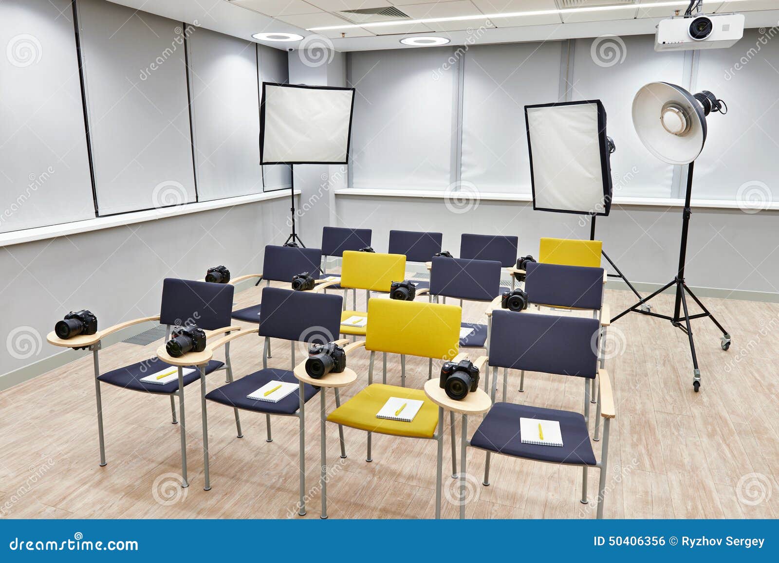 Training Class in Photography School Stock Photo - Image of hall ...