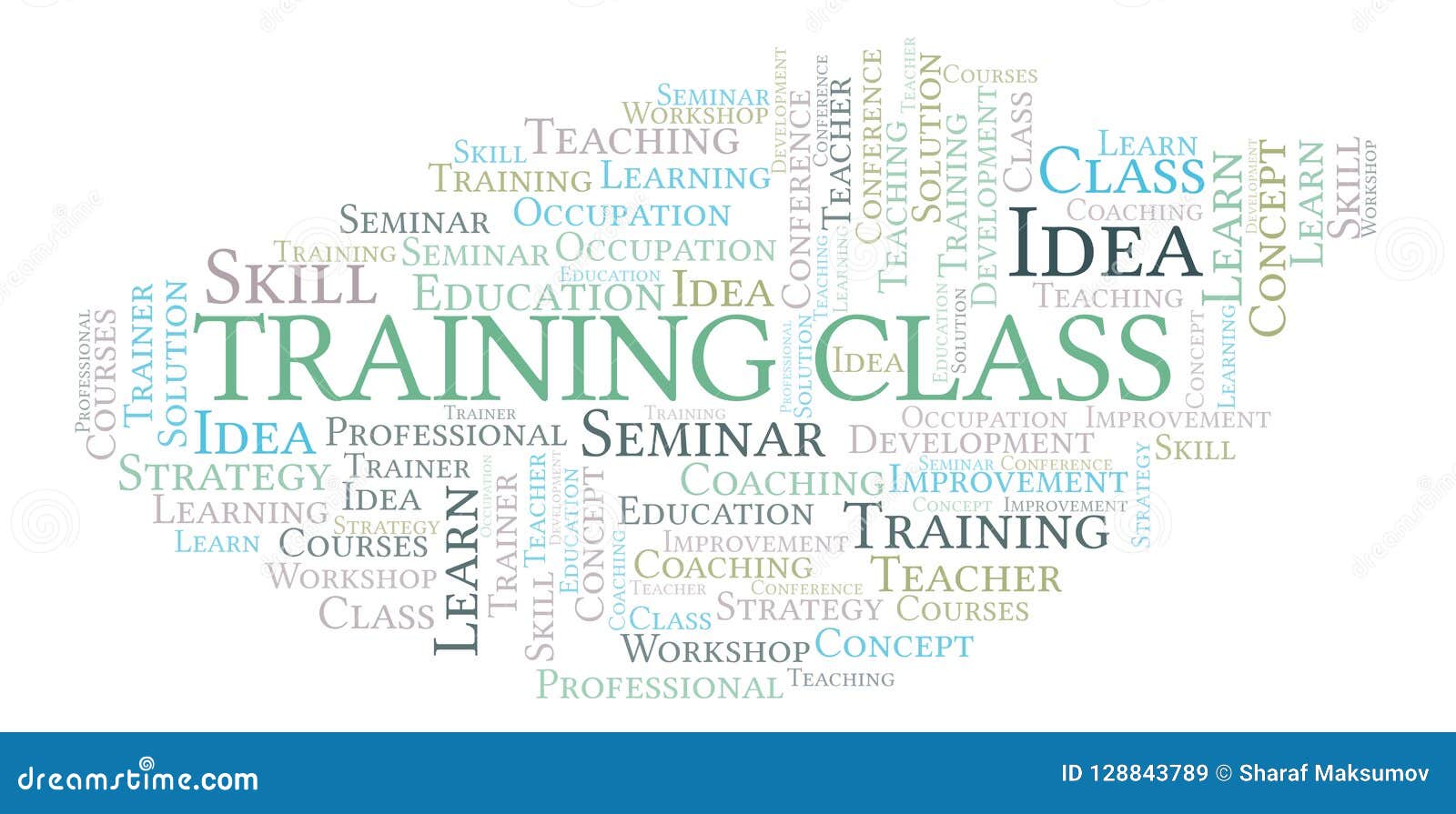 Training Class word cloud. stock illustration. Illustration of courses ...