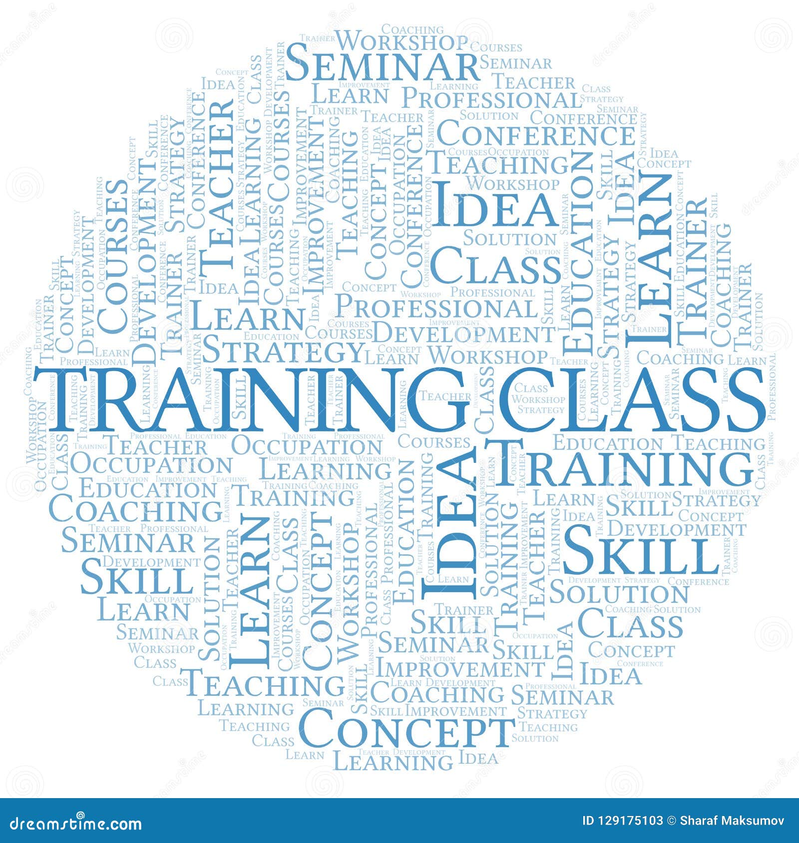 Training Class word cloud. stock illustration. Illustration of concept ...