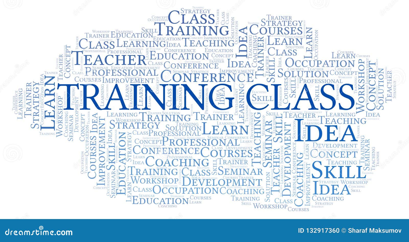 Training Class word cloud stock illustration. Illustration of font ...