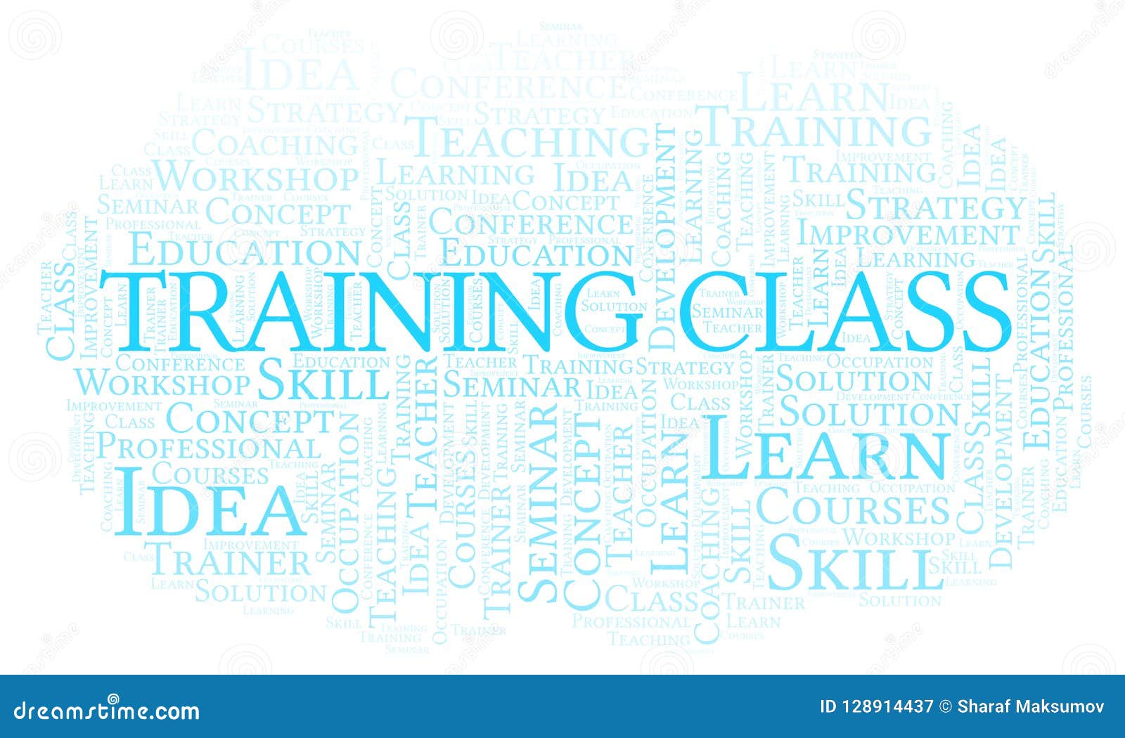 Training Class word cloud. stock illustration. Illustration of word ...
