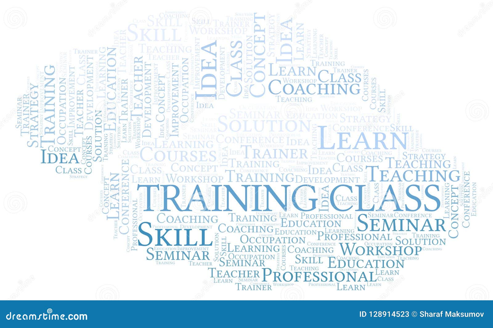 Training Class word cloud. stock illustration. Illustration of ...