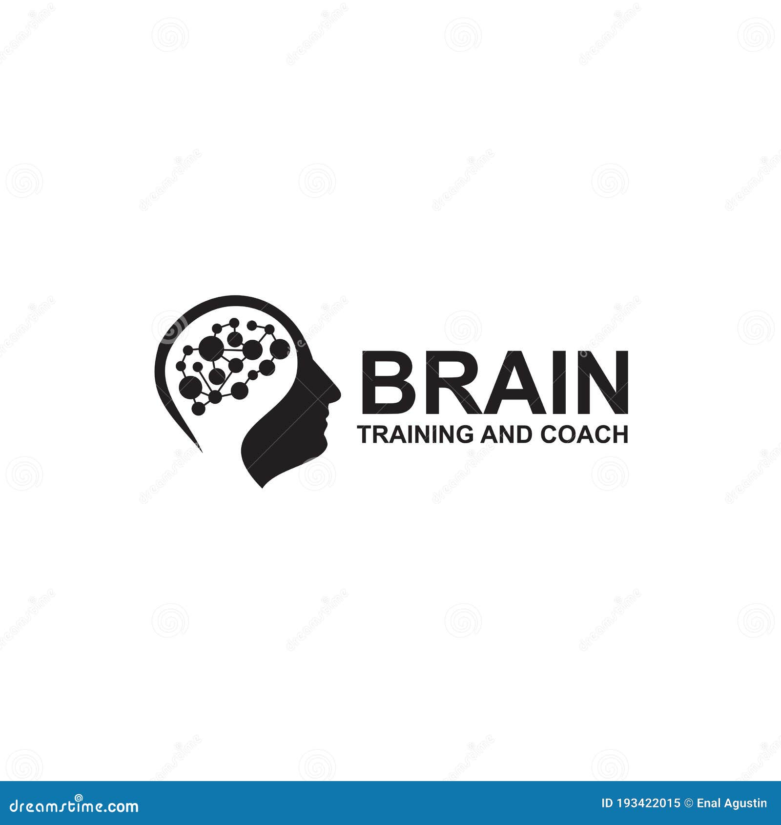 Training and Coaching Logo Design with Using Graphic of Brain of Human ...