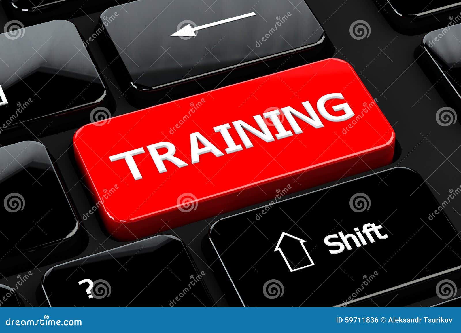 Training on Computer Keyboard Background Stock Illustration ...
