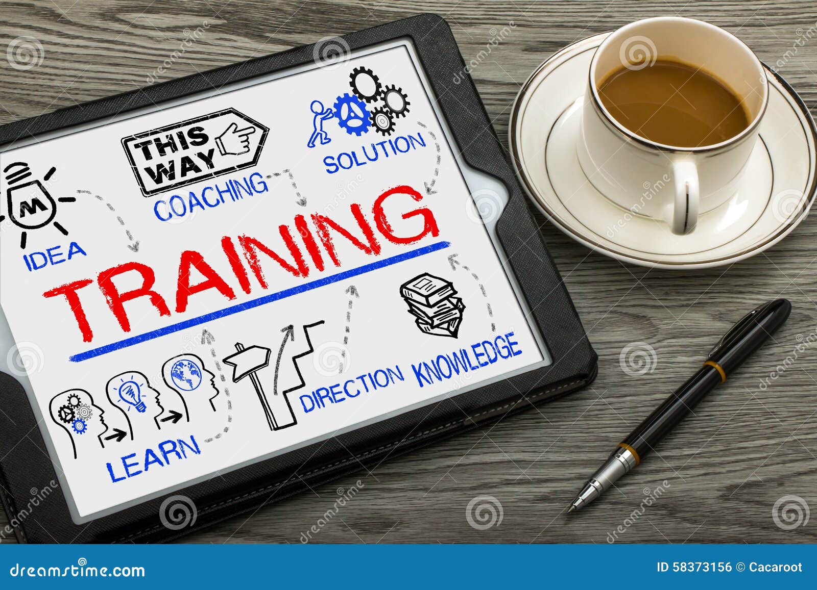 Training Concept with Education Elements Stock Photo - Image of ...
