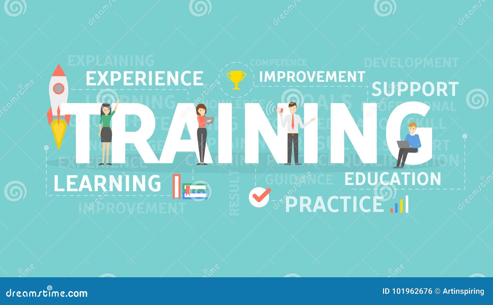 Training Concept Illustration. Stock Vector - Illustration of diversity ...