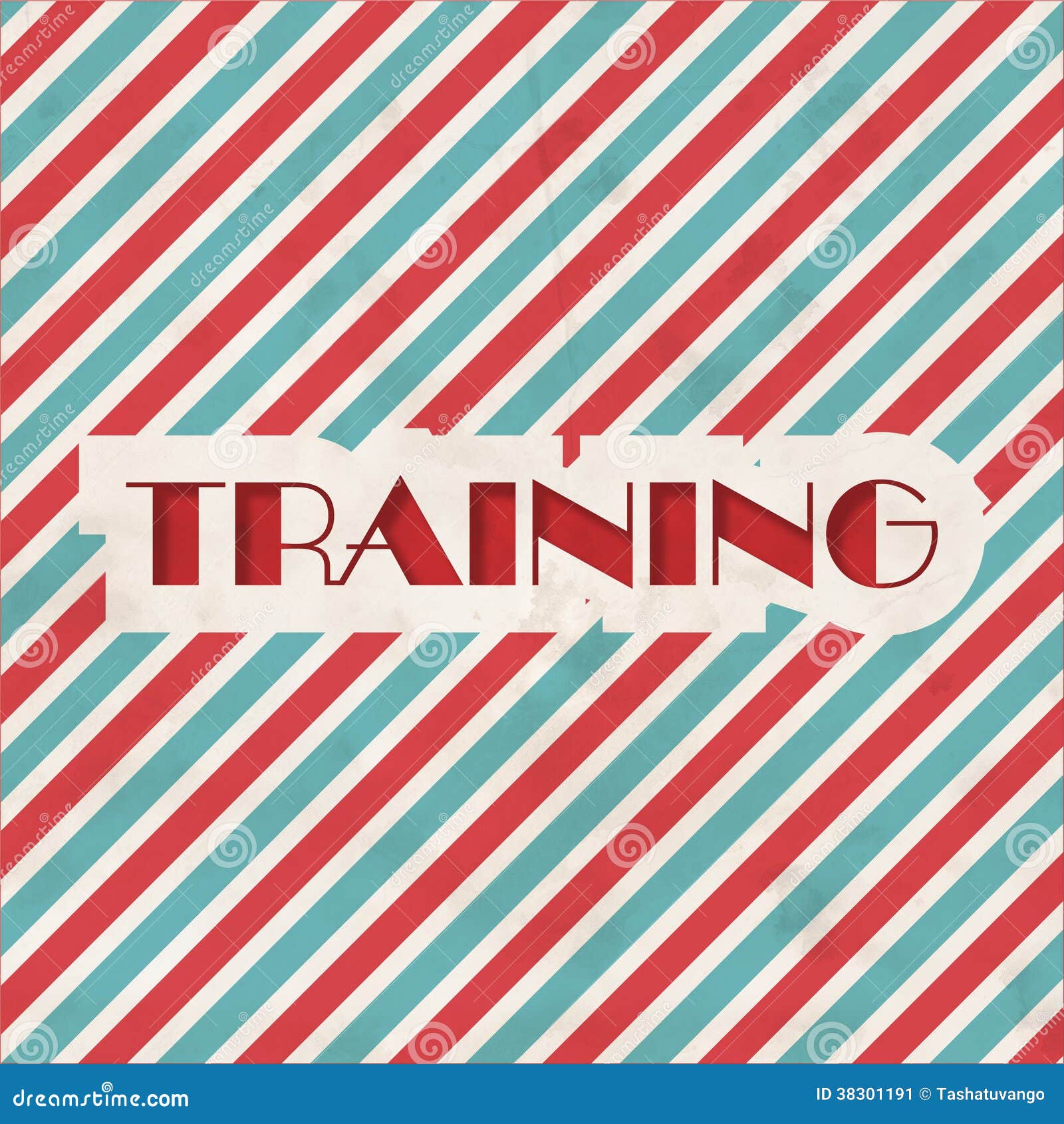 Training Concept on Striped Background. Stock Illustration ...