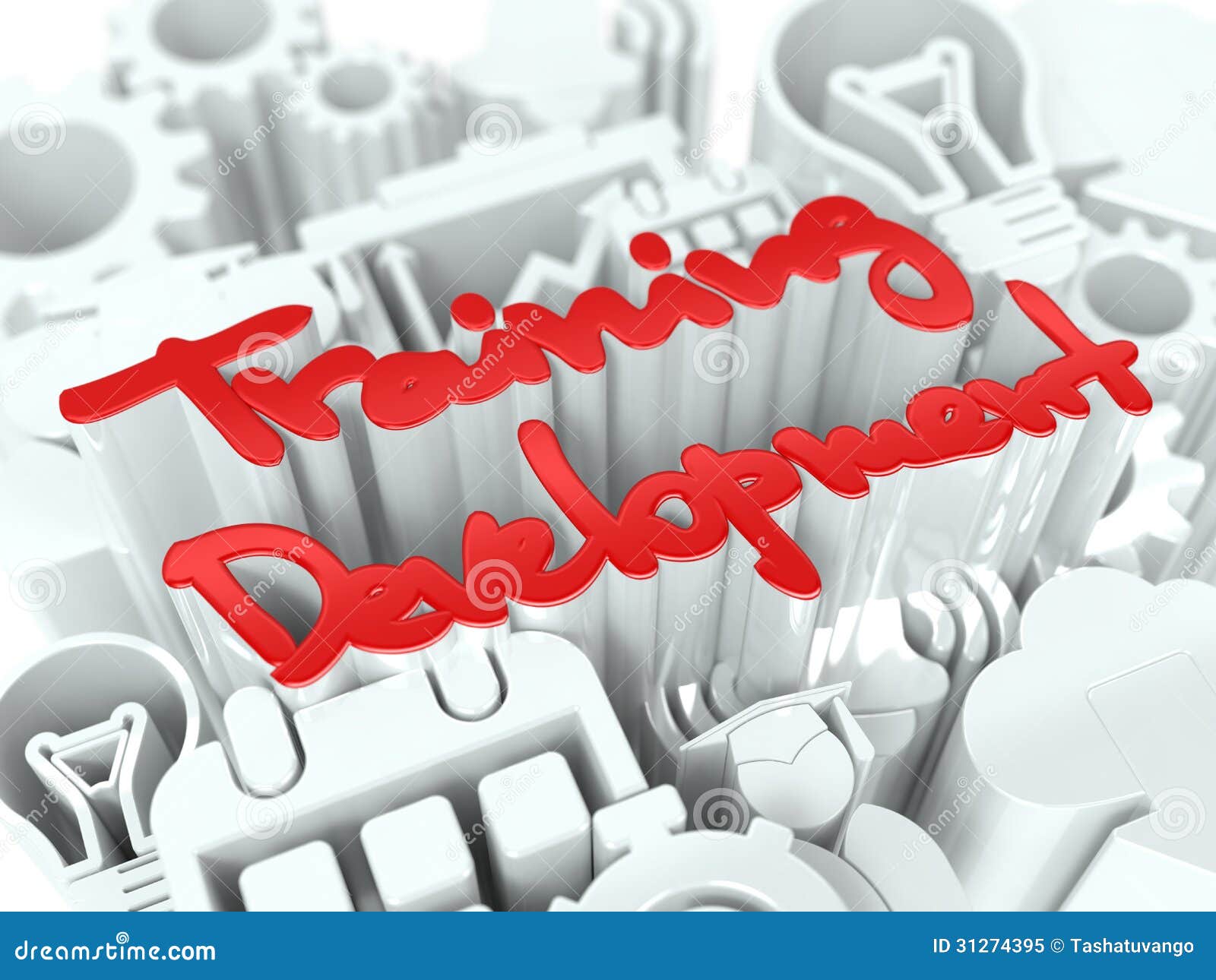 Training Concept on White Background. Stock Illustration - Illustration ...