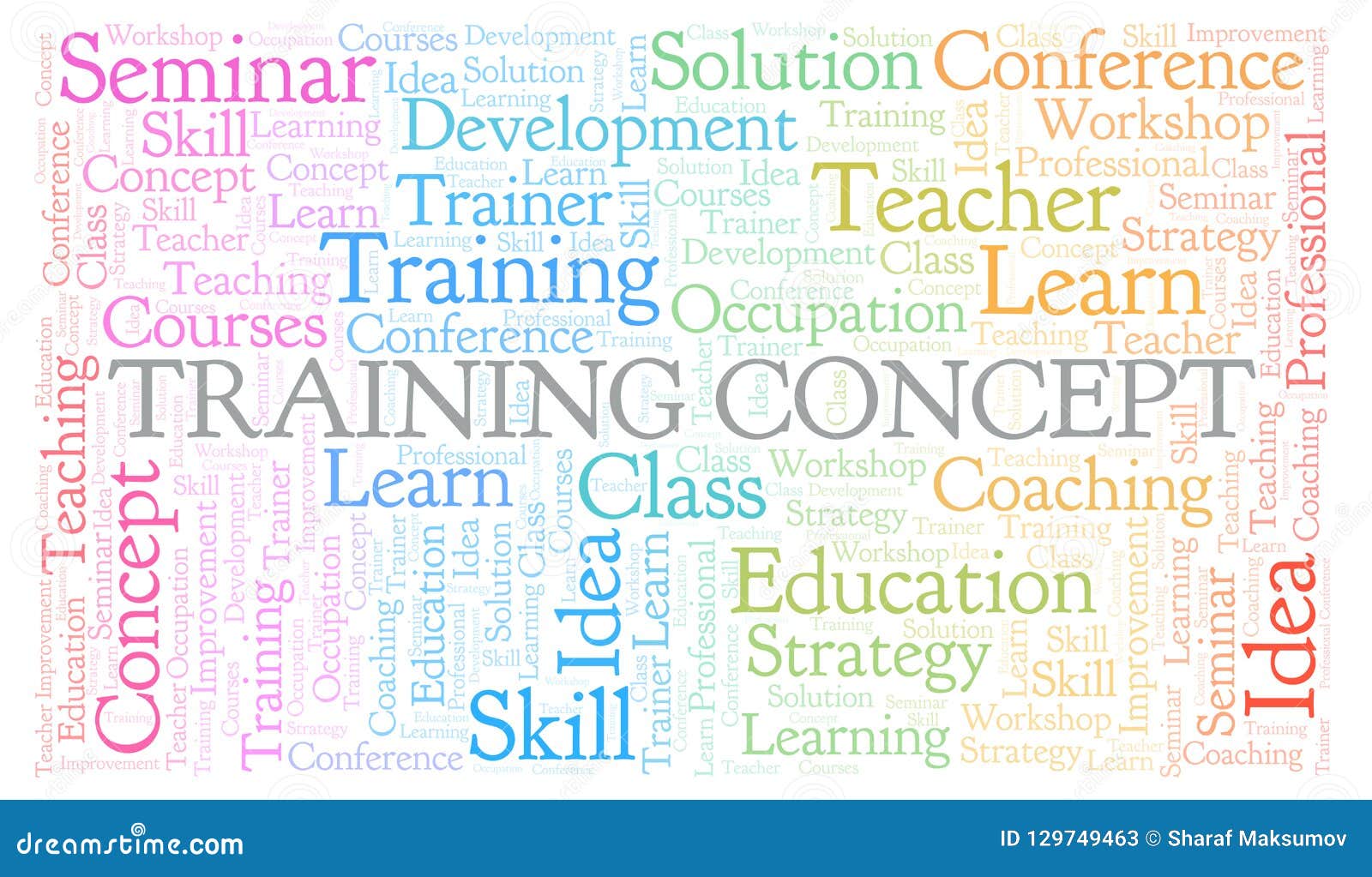 Training Concept Word Cloud. Stock Illustration - Illustration of ...